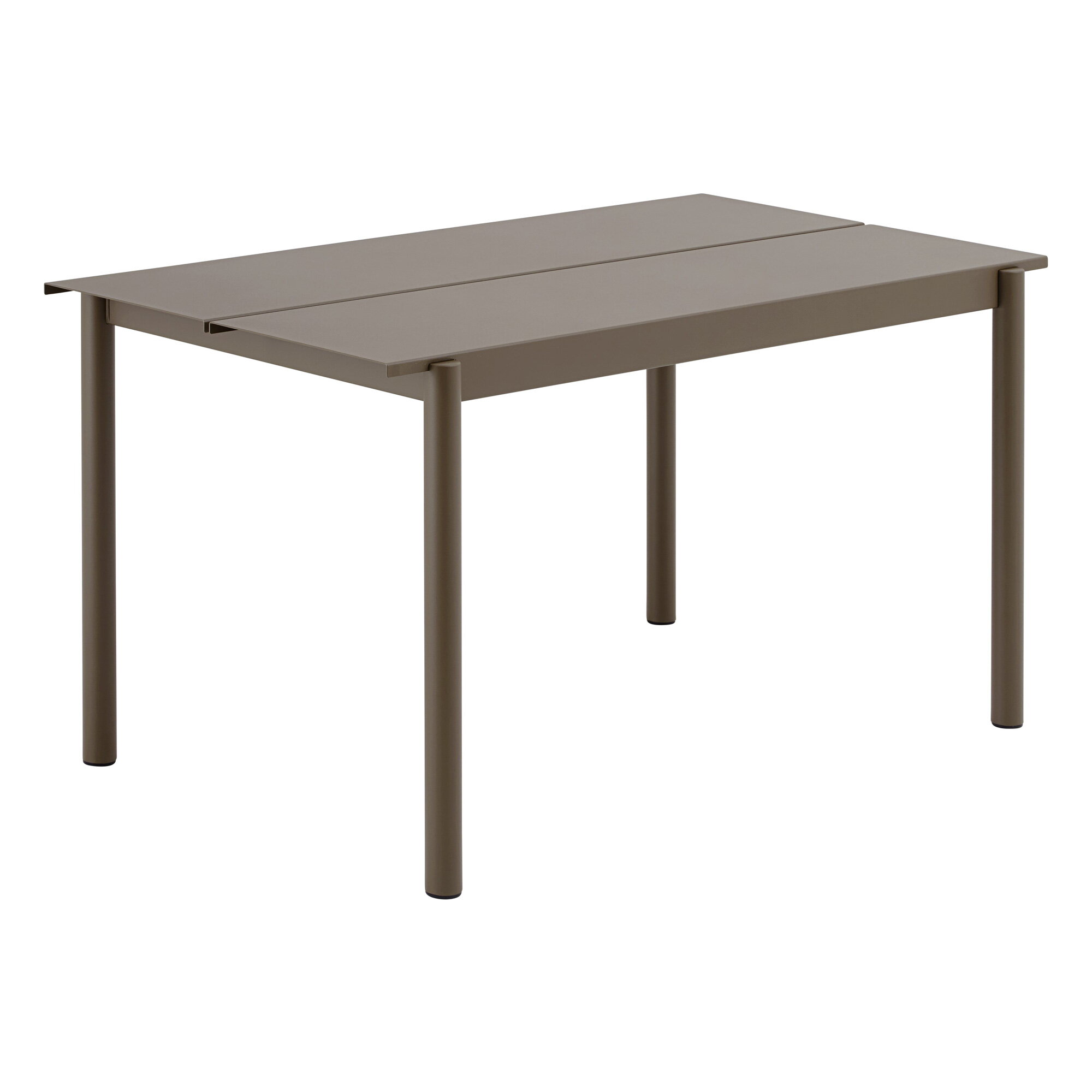 Muuto Linear Steel table, 140 x 75 cm, taupe | Finnish Design Shop IE