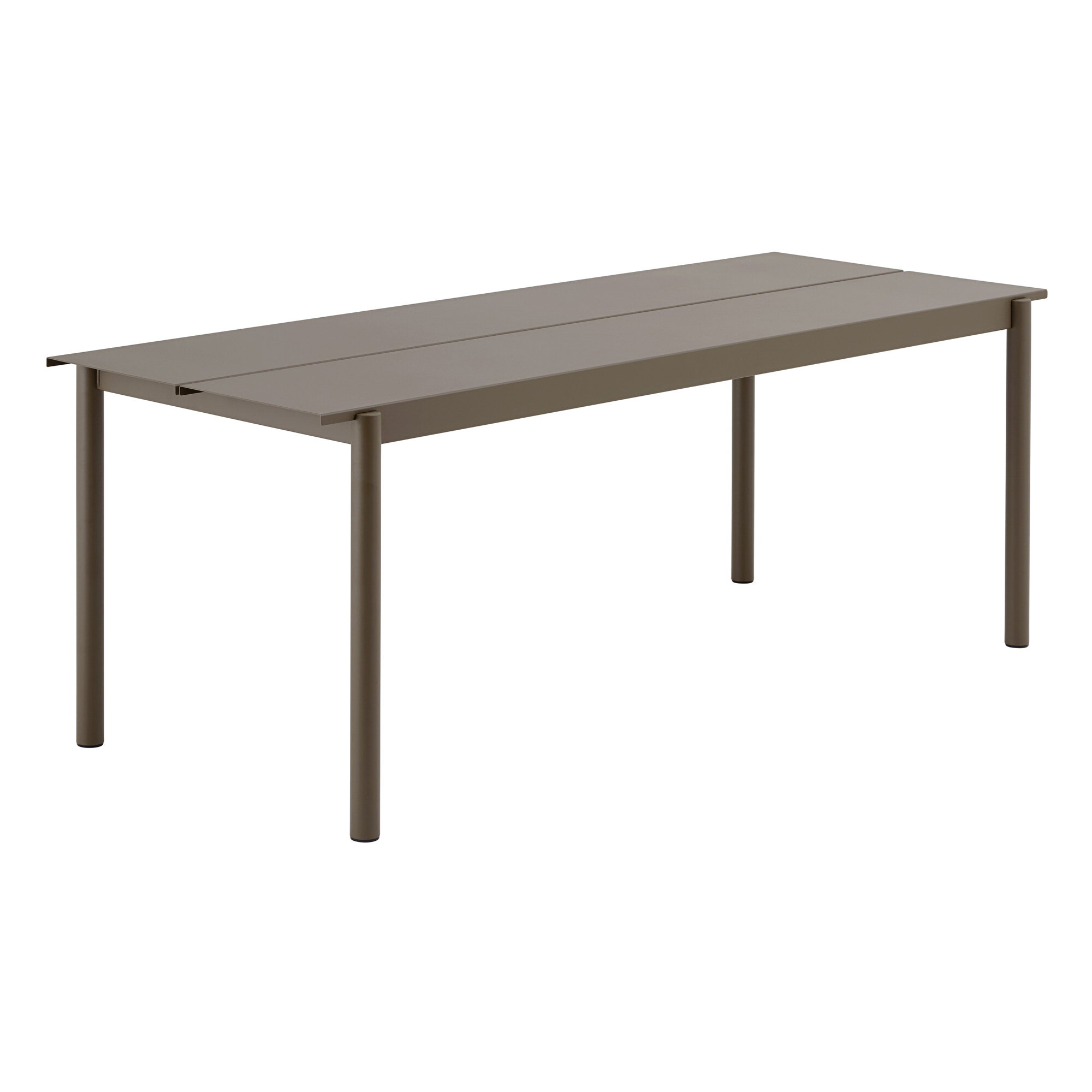 Muuto Linear Steel table, 200 x 75 cm, taupe | Finnish Design Shop