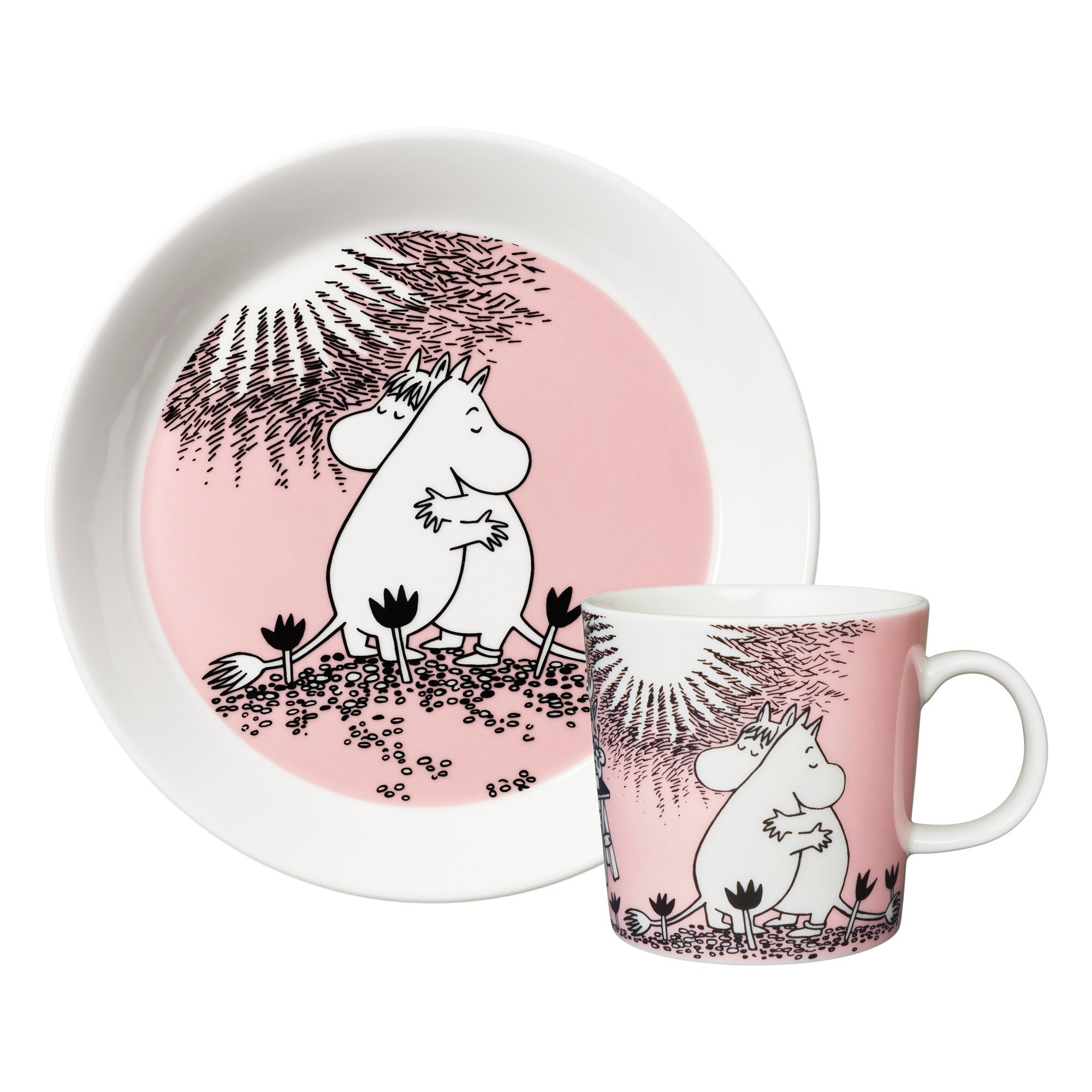 Moomin Arabia Moomin mug and plate set, Love 30 | Finnish Design Shop