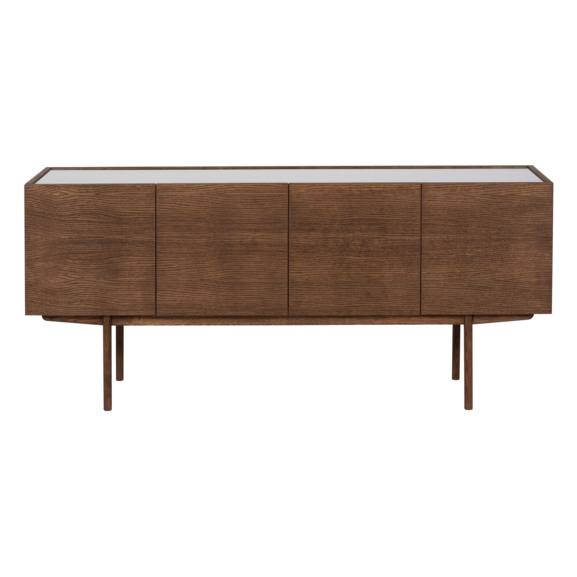 Asplund Luc Deluxe cabinet, American walnut - clear glass | Finnish ...