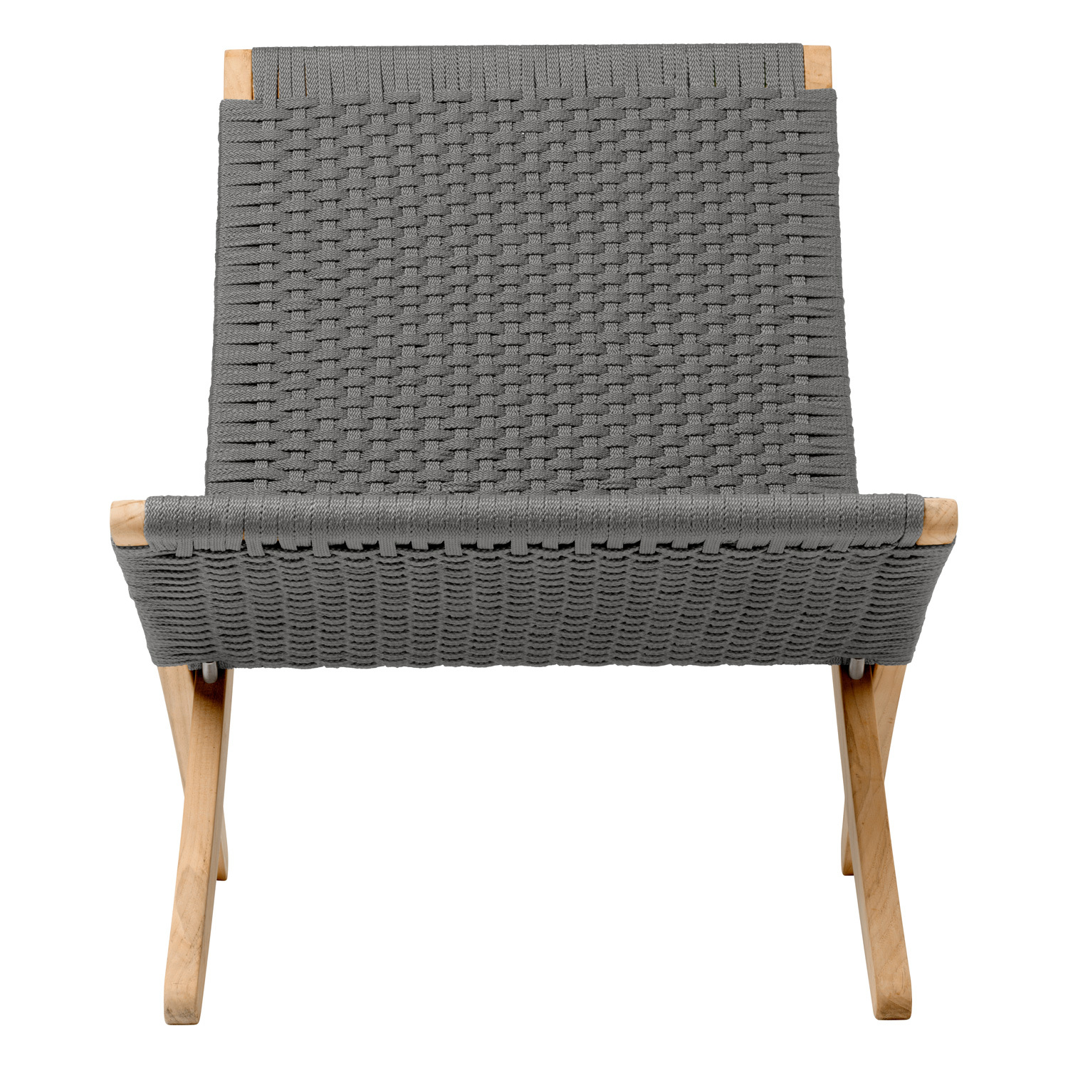 Carl Hansen & Søn MG501 Cuba outdoor lounge chair, teak - Charcoal 1402 ...