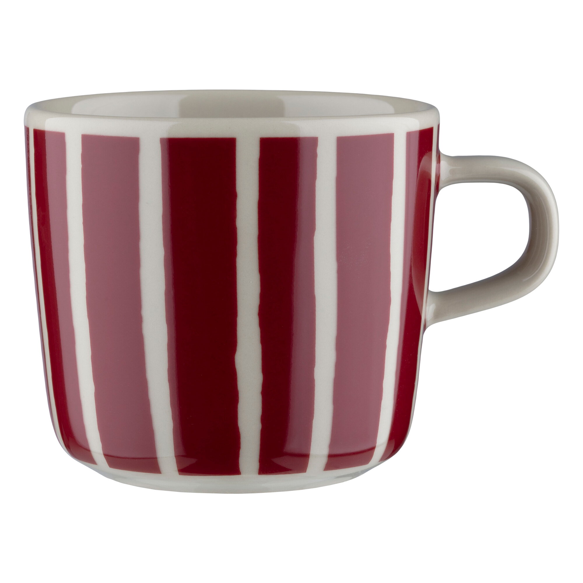 Marimekko Oiva - Piccolo cup, 2 dl, stoneware - burgundy | Finnish ...