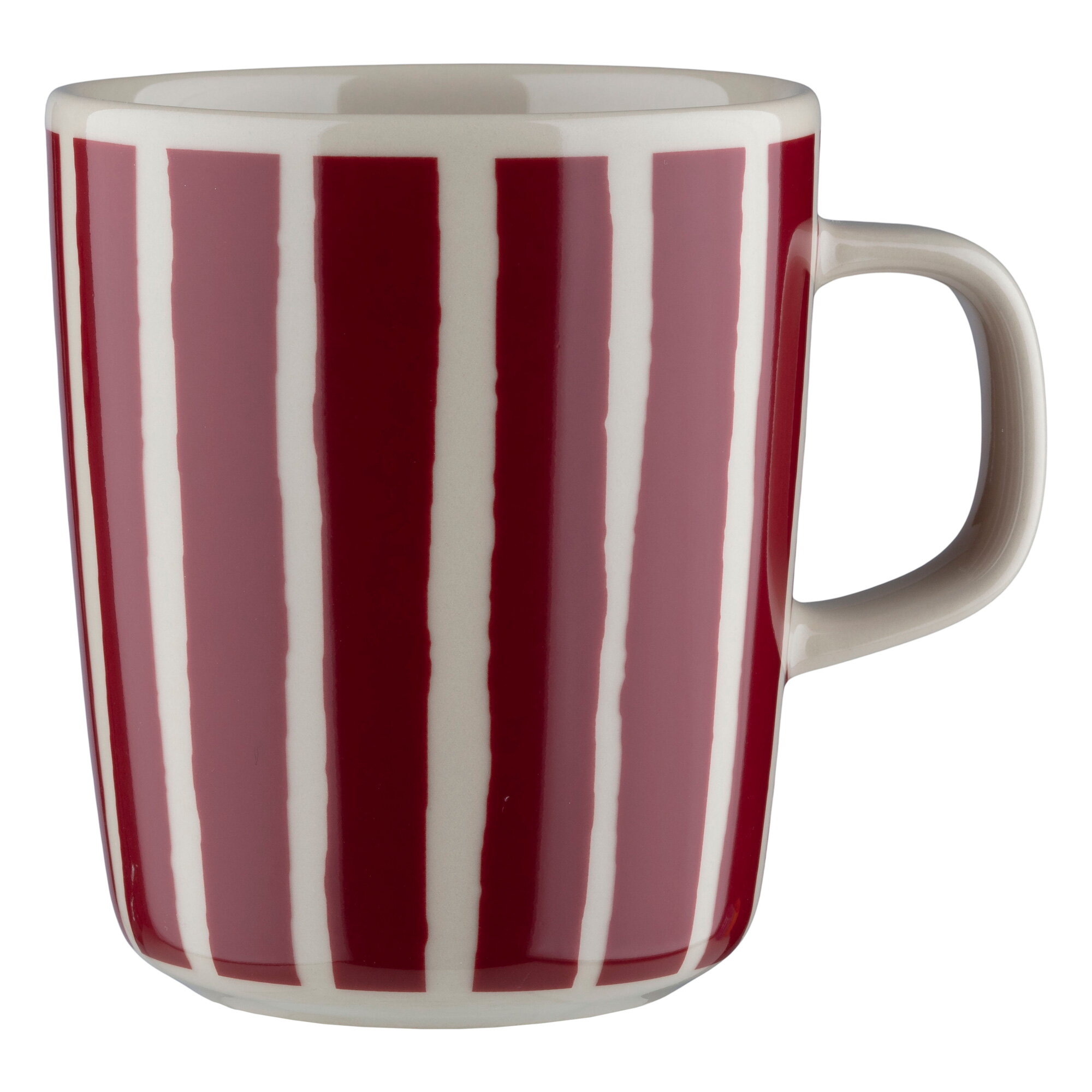 Marimekko Oiva - Piccolo Becher, 2,5 dl, Steingut - burgunderrot ...