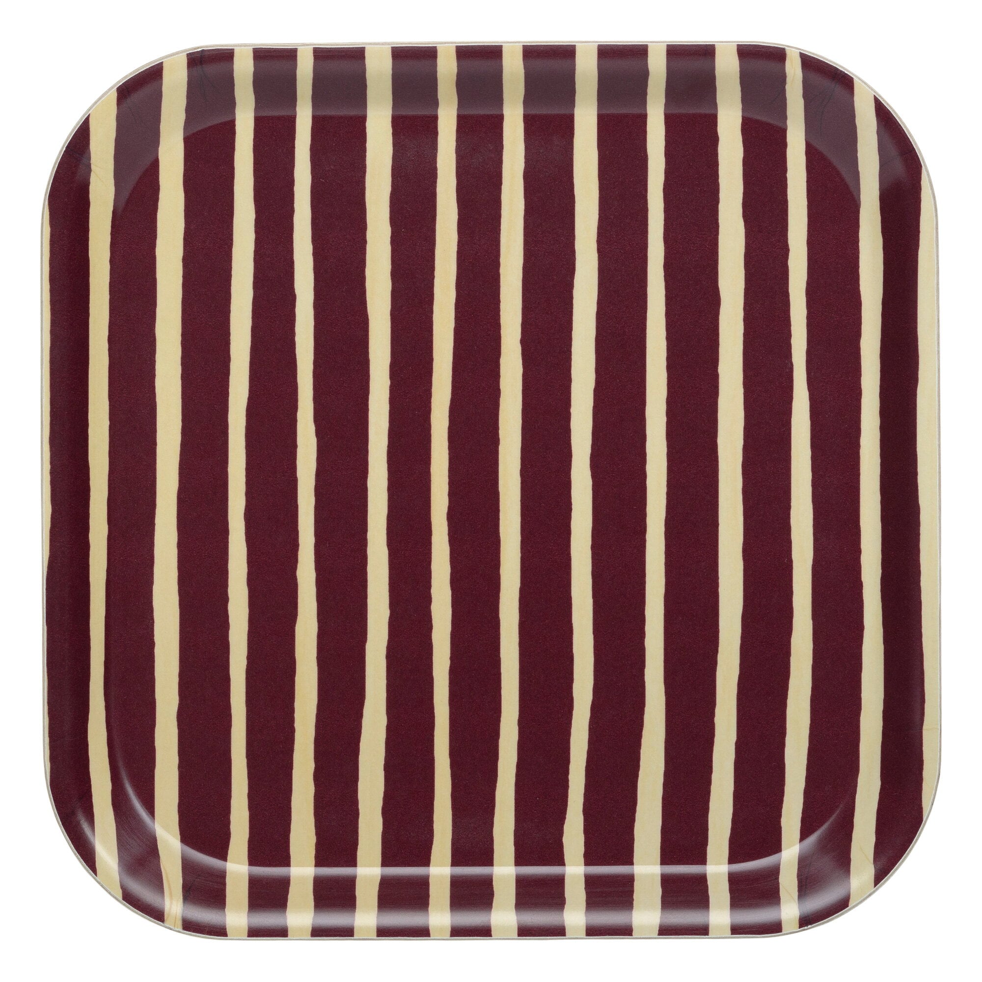 Marimekko Piccolo tarjotin, 20 x 20 cm, koivu - viininpunainen ...