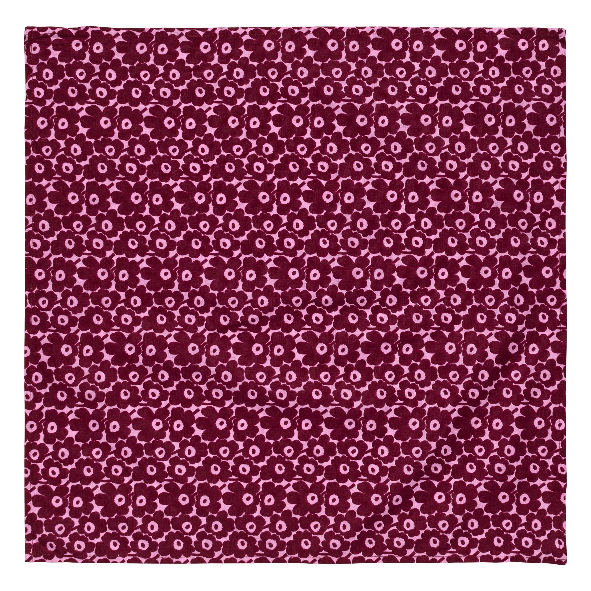 Marimekko Pikkuinen Unikko Furoshiki fabric, pink - dark red | Finnish ...