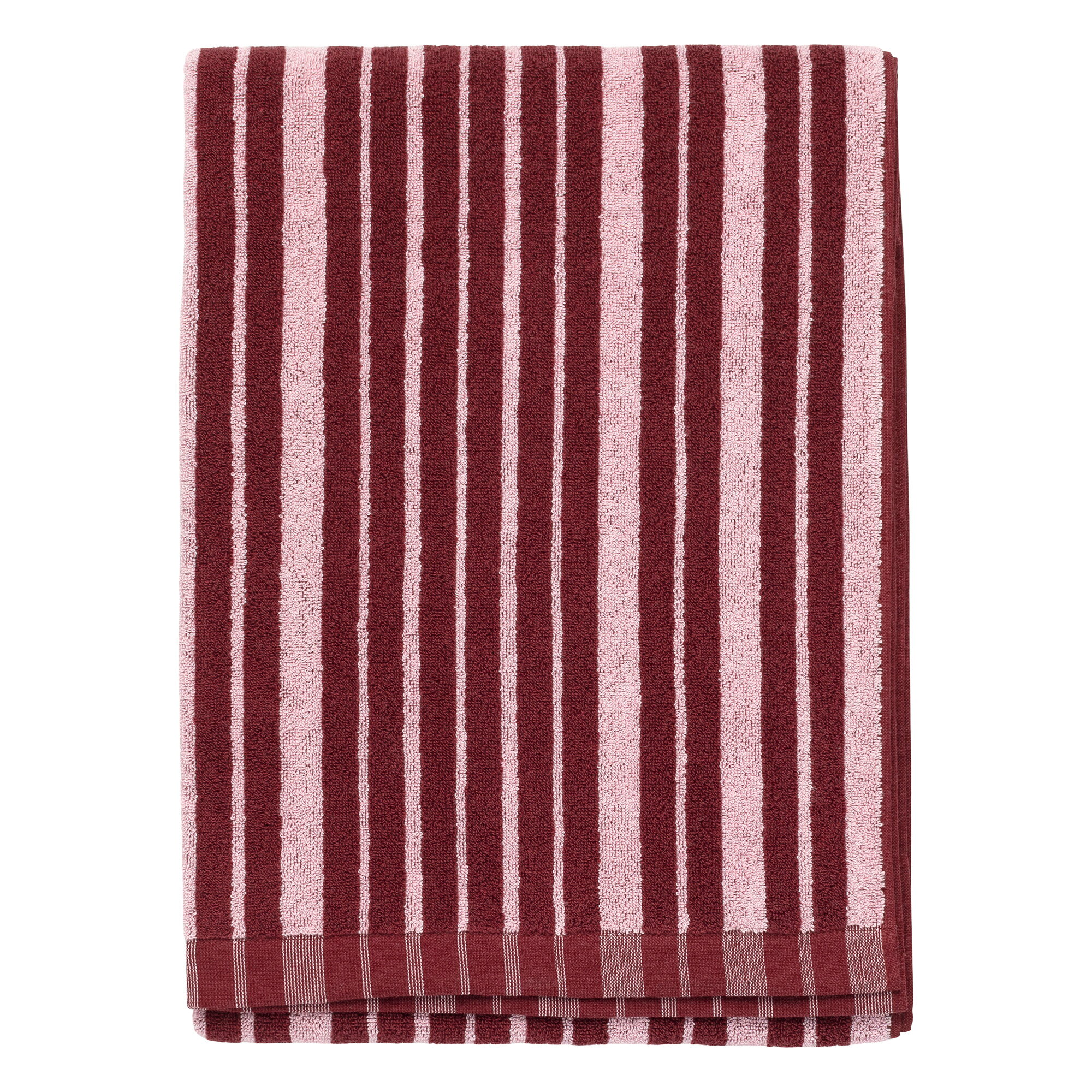 Marimekko Raide bath towel, 70 x 150 cm, burgundy - pink | Finnish ...