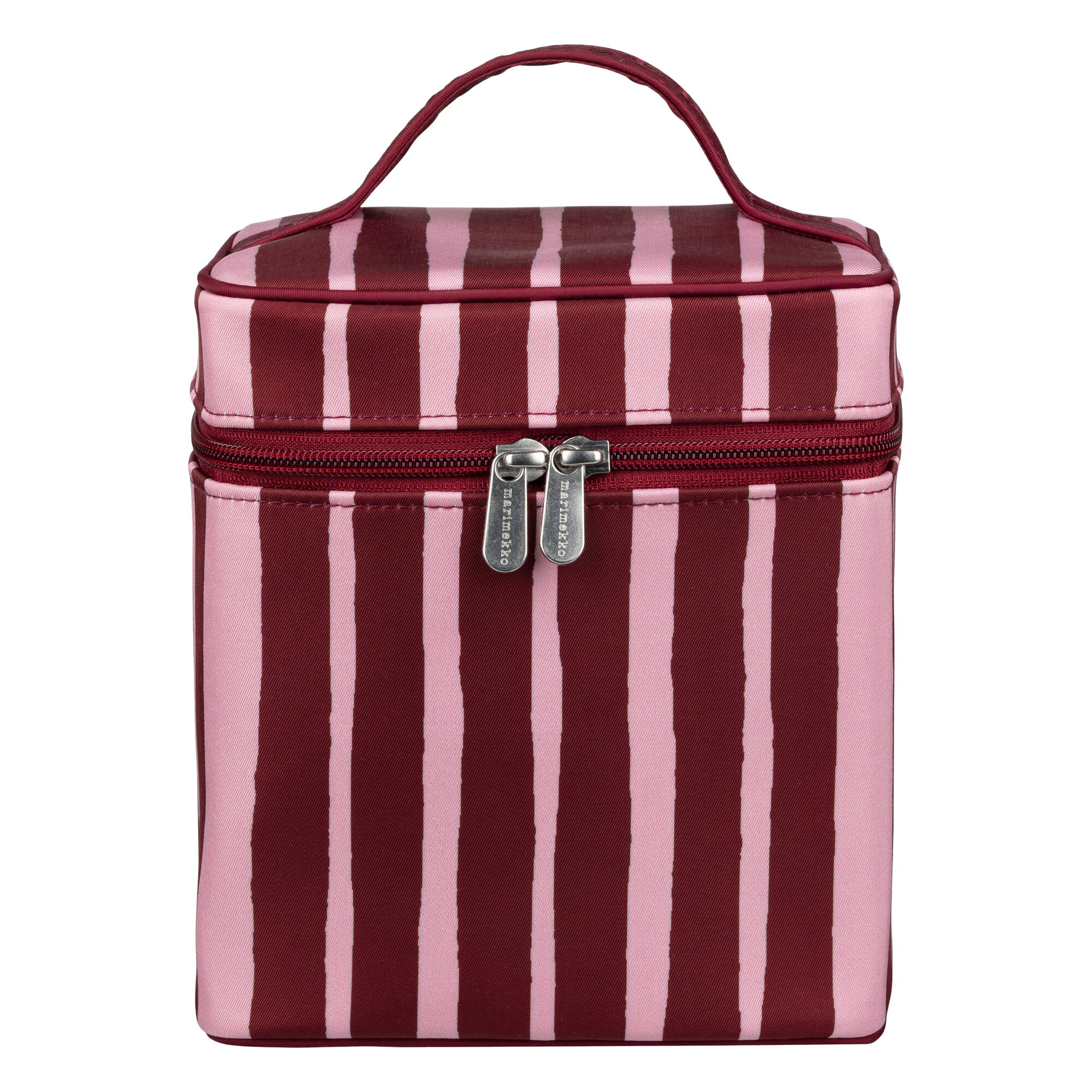 Marimekko Raide Otso sminkväska, vinröd - ljusrosa | Finnish Design Shop