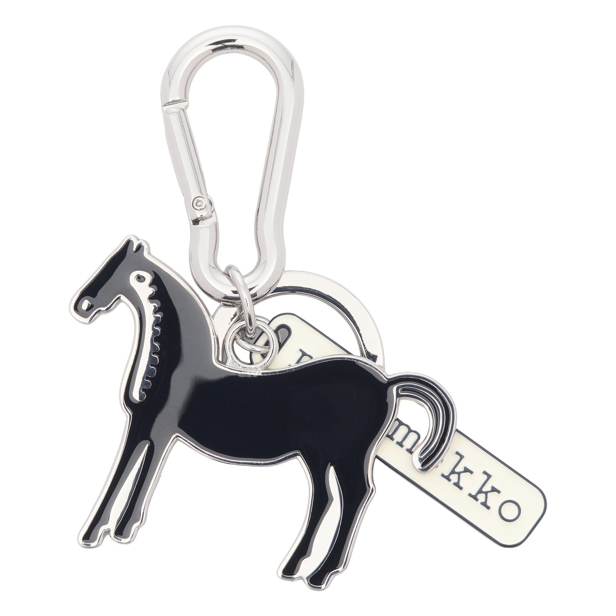 Marimekko Musta Tamma key holder, black - off-white | Finnish Design Shop