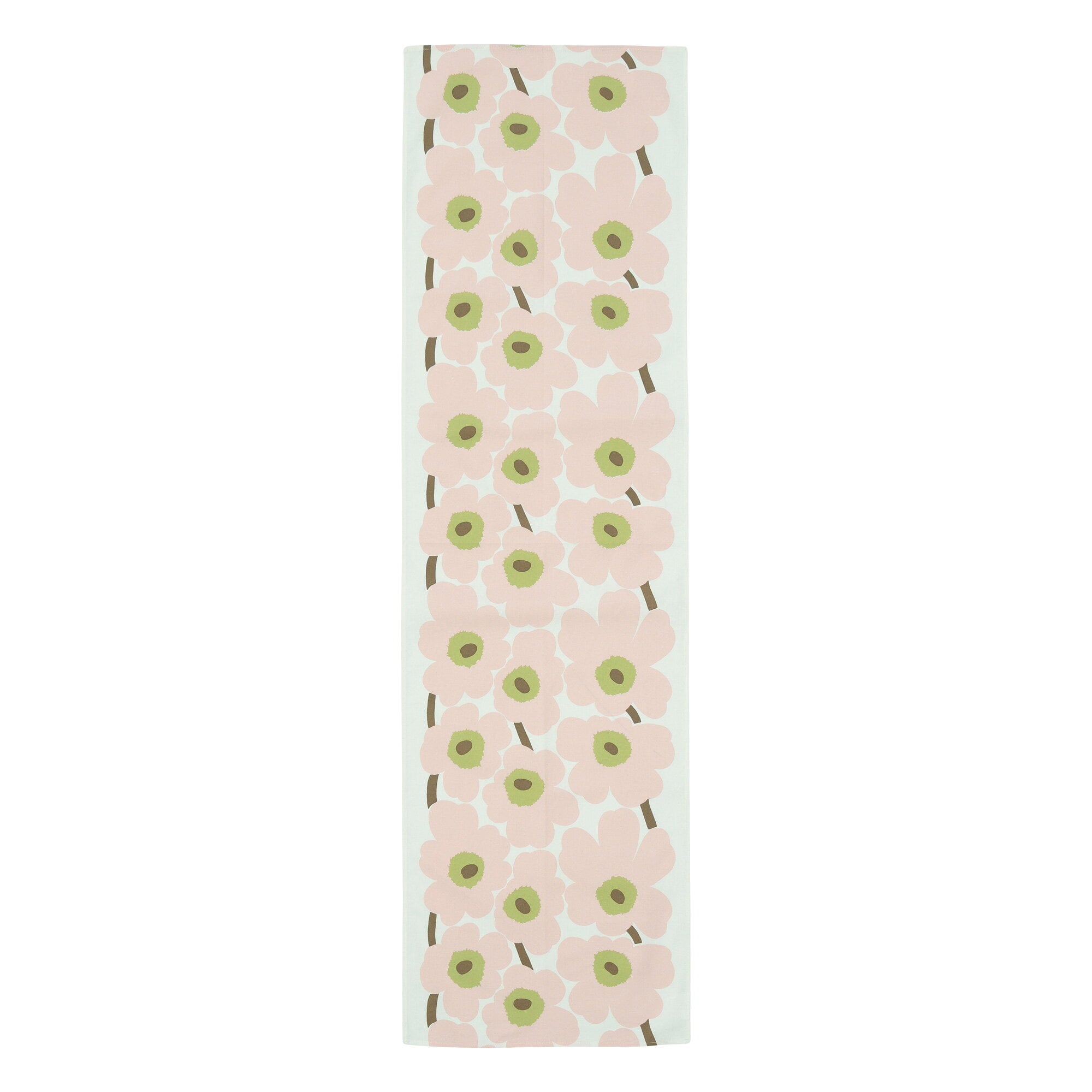 Marimekko Unikko table runner, off-white - light pink - pear - sand ...