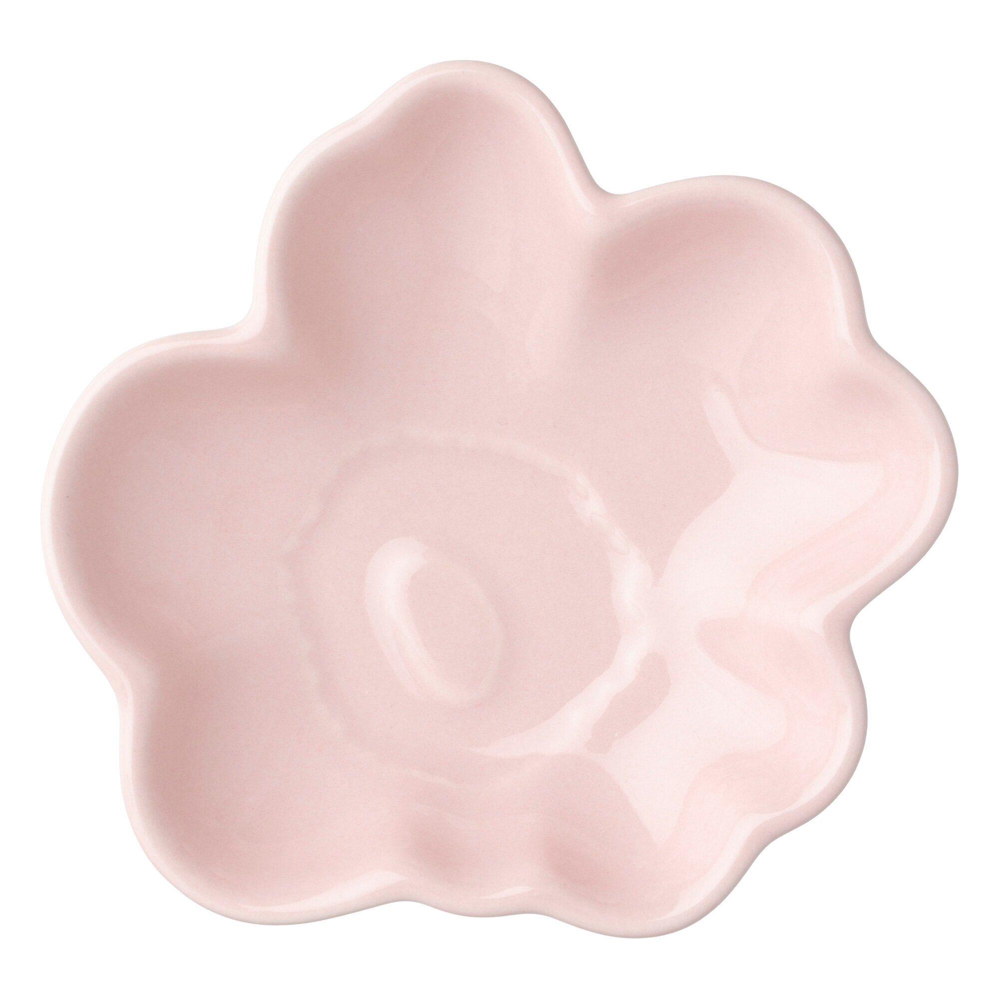 Marimekko Unikko Shape small plate, light pink | Finnish Design Shop NL