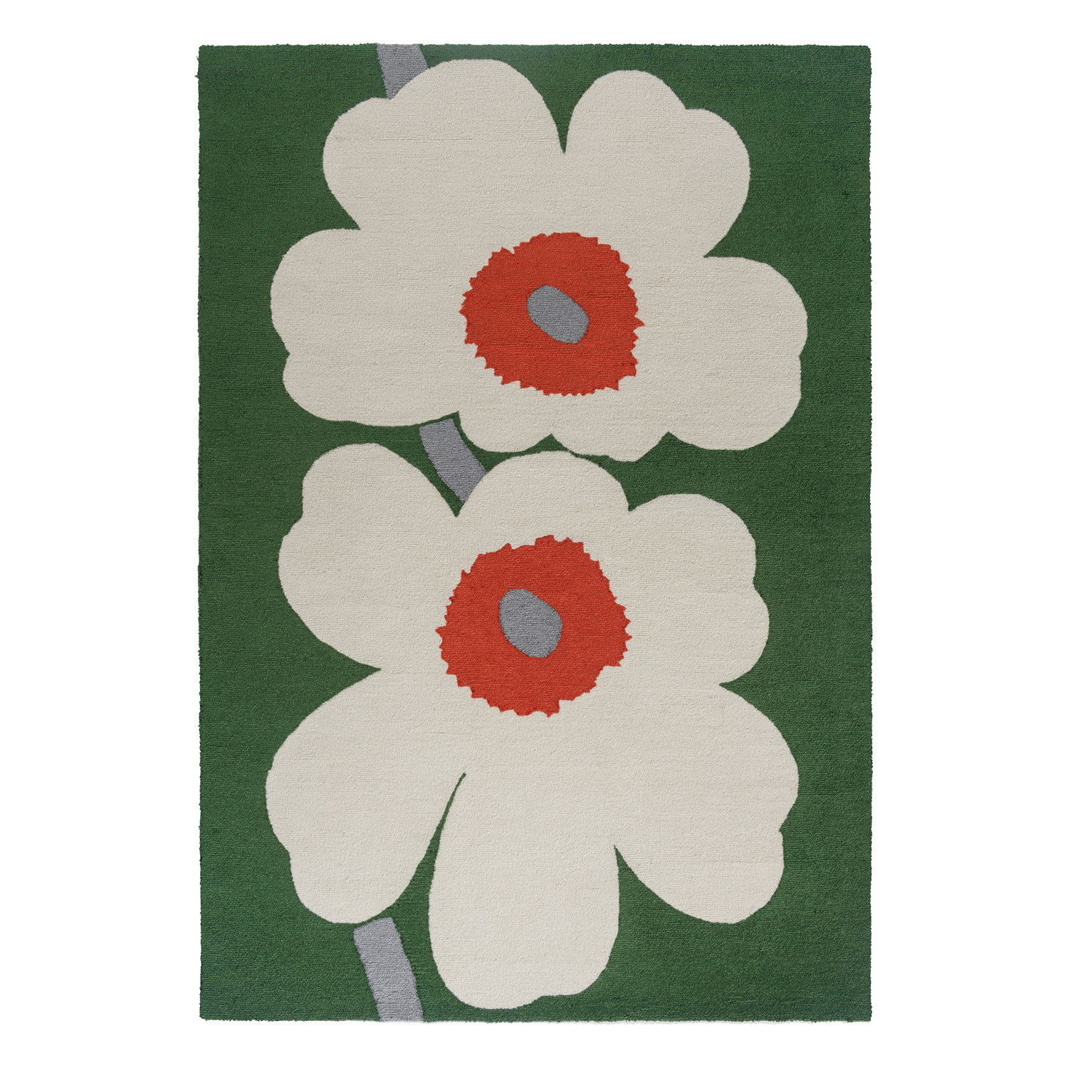 Marimekko Unikko 60th Anniversary matto, vihreä | Finnish Design Shop