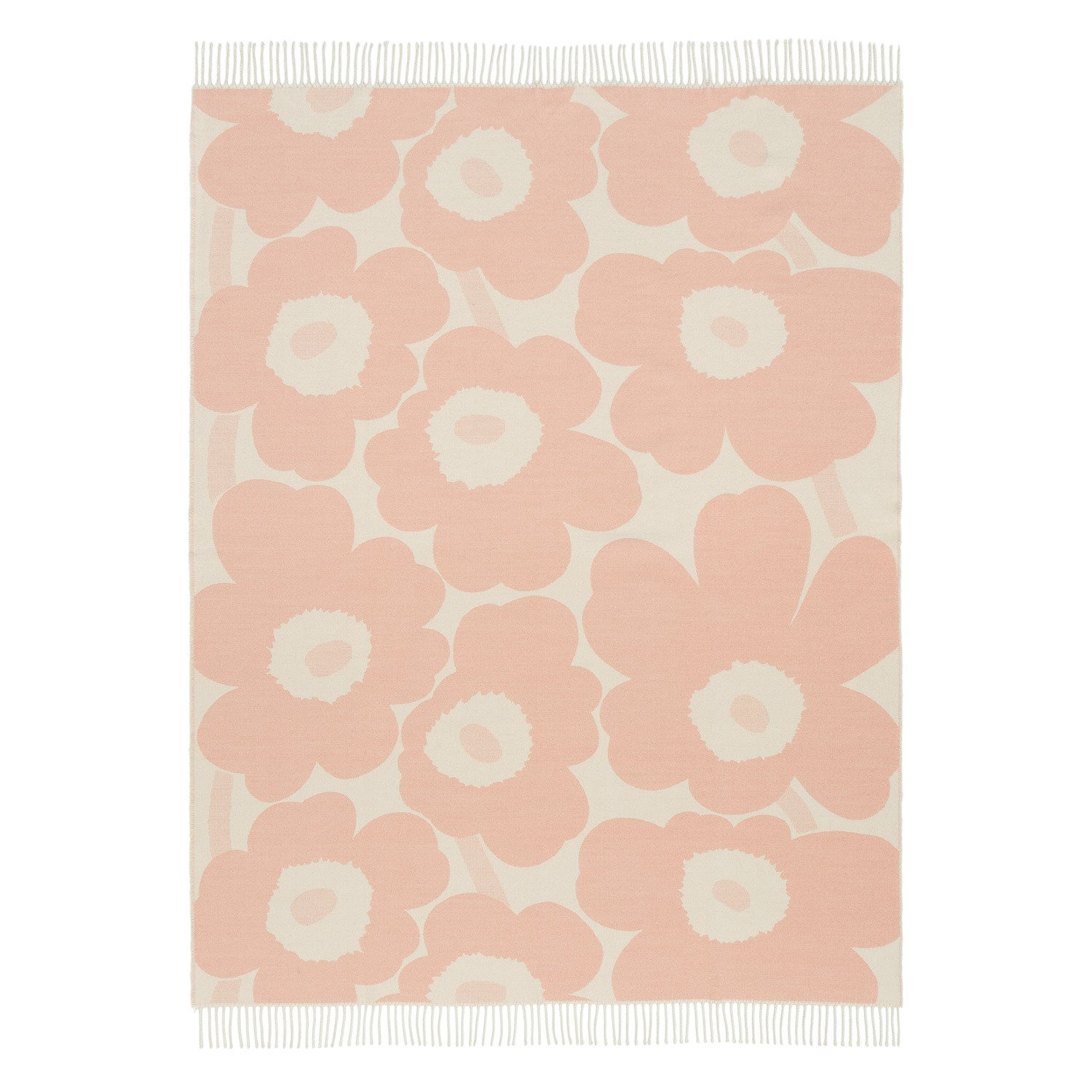 Marimekko Unikko throw, 130 x 180 cm, pink | Finnish Design Shop NL