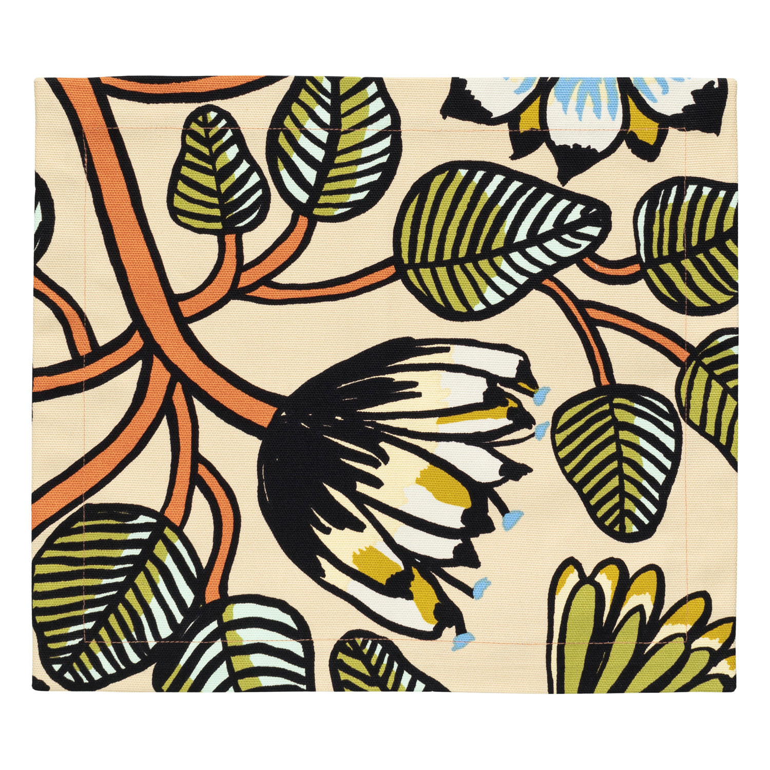 Marimekko Tiara place mat, 35 x 40 cm, sand - warm orange - green ...