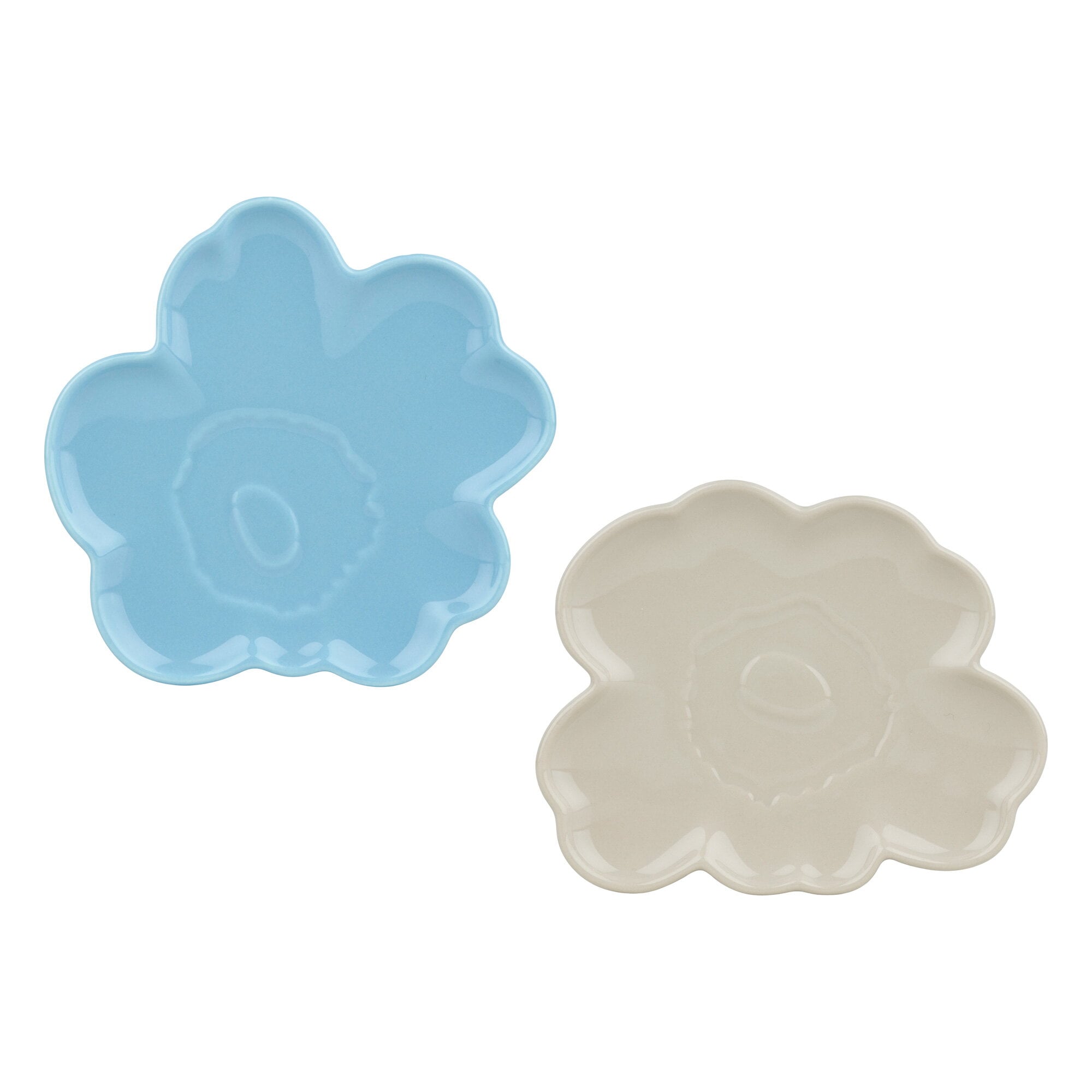 Marimekko Unikko Shape plate, 13 cm, 2 pcs, forget-me-not - stoneware ...