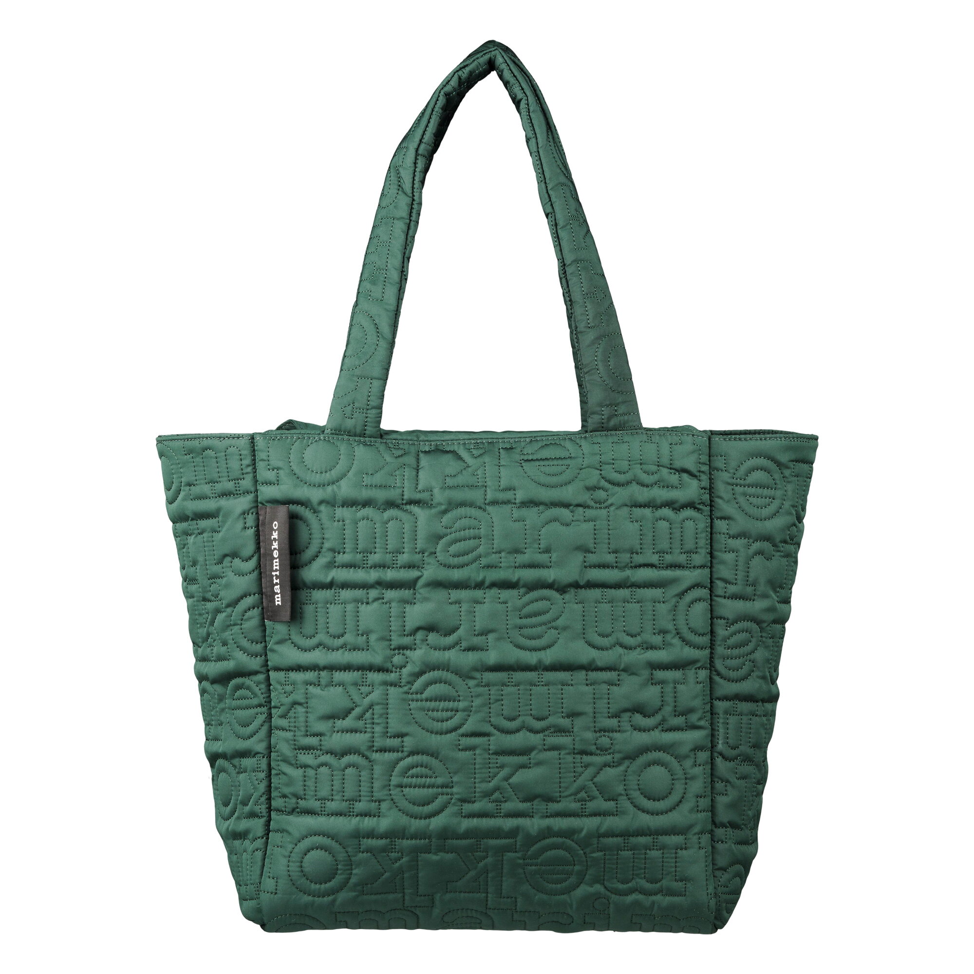 Marimekko Joy Tote Logo Tasche, M, dunkelgrün | Finnish Design Shop