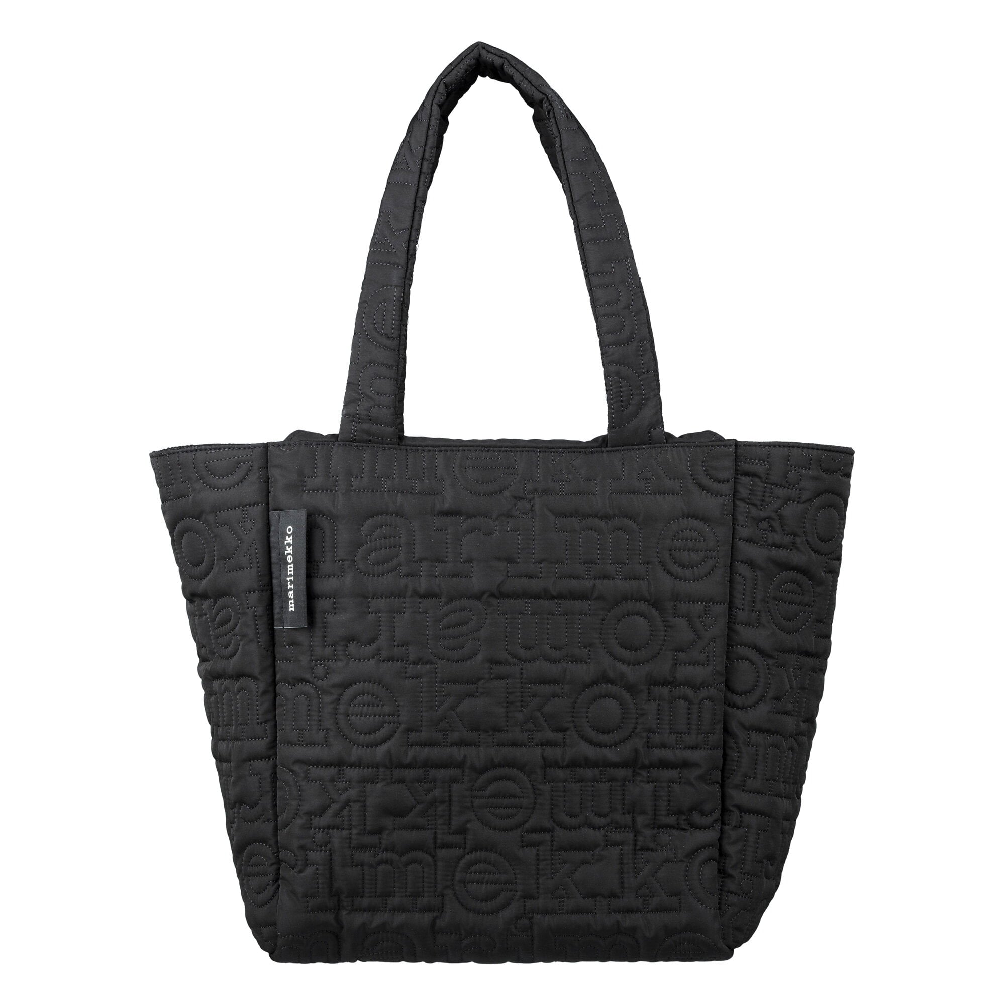 Marimekko Joy Tote Logo bag, M, black | Finnish Design Shop UK