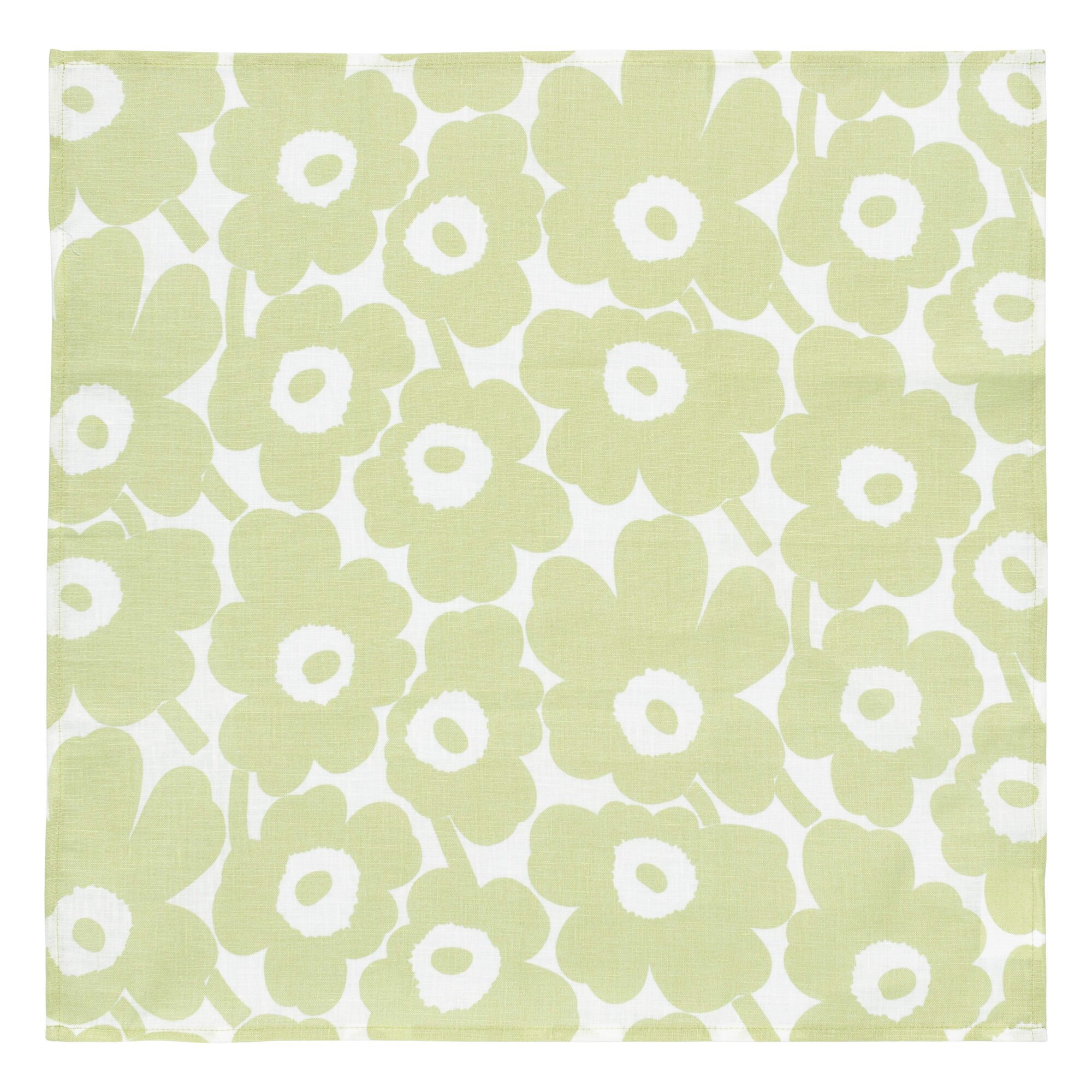 Marimekko Mini Unikko napkin, white - pear | Finnish Design Shop