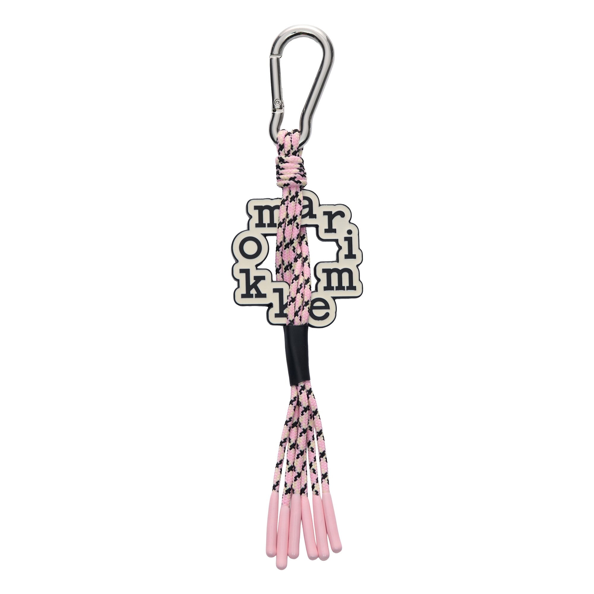 Marimekko Leijua Kioski keychain, light pink - white | Finnish Design Shop