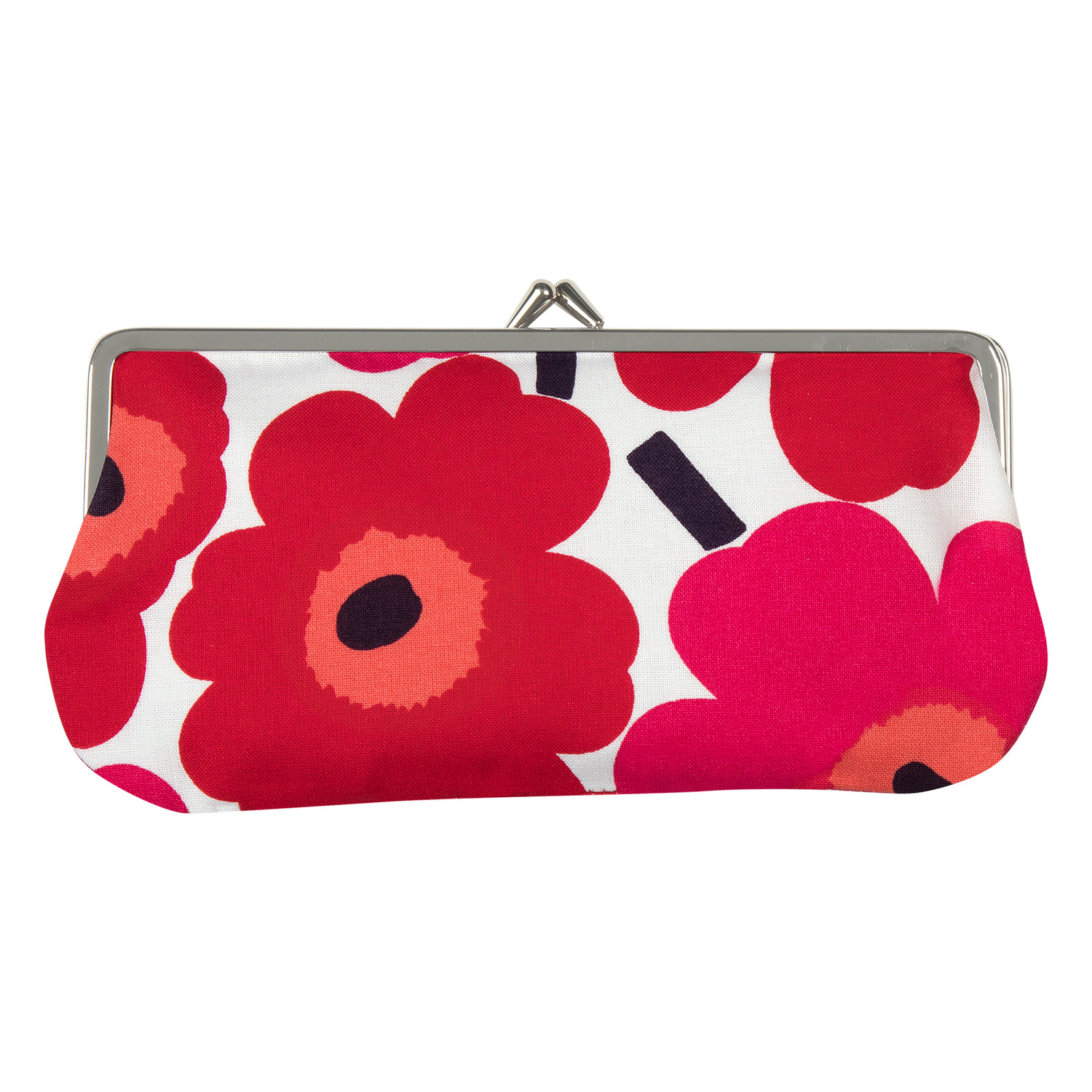Marimekko Mini Unikko Silmälasi Kukkaro purse, white - red | Finnish ...