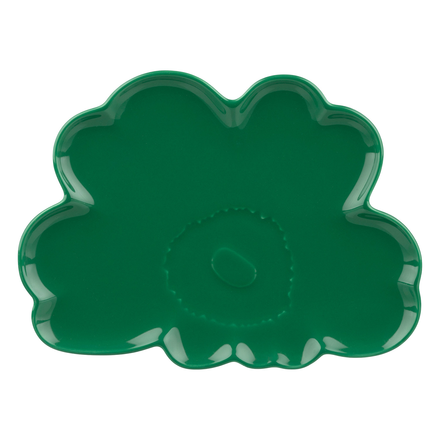 Marimekko Unikko Shape plate, 19 cm, green | Finnish Design Shop NL