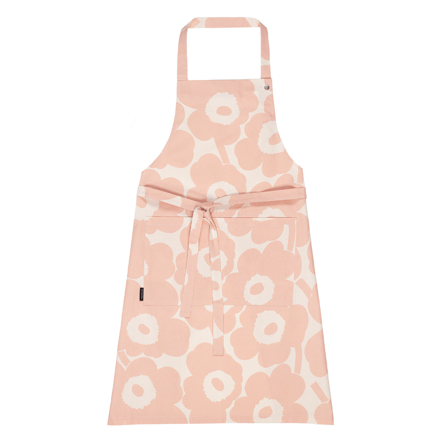 Marimekko Pieni Unikko apron, peach - cotton | Finnish Design Shop