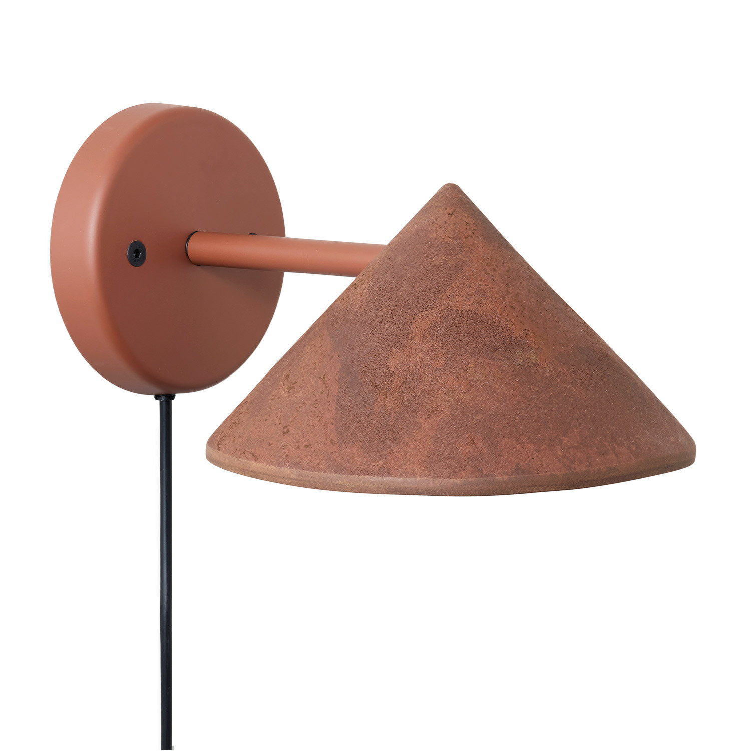 Mater Terra wall lamp, coffee waste rust red | Finnish Design Shop