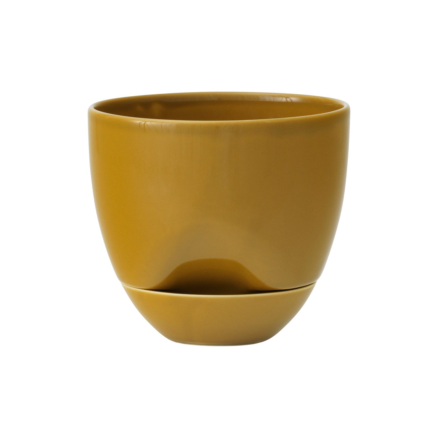 Audo Copenhagen Hydrous planter, 12 cm, ochre | Finnish Design Shop