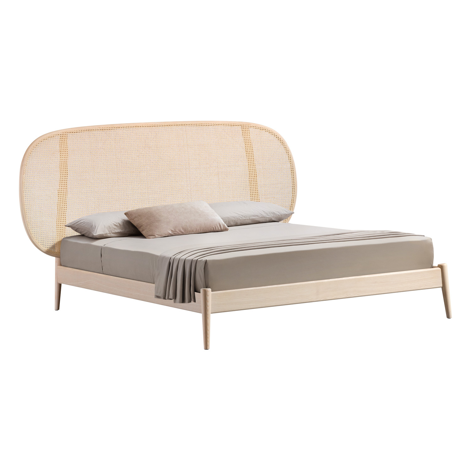 Miniforms Shiko Wien bed, ash - Vienna straw | Finnish Design Shop
