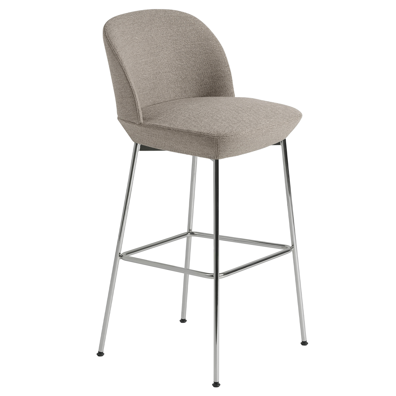 Muuto Oslo counter stool, 75 cm, Ocean 32 - chrome | Finnish Design Shop