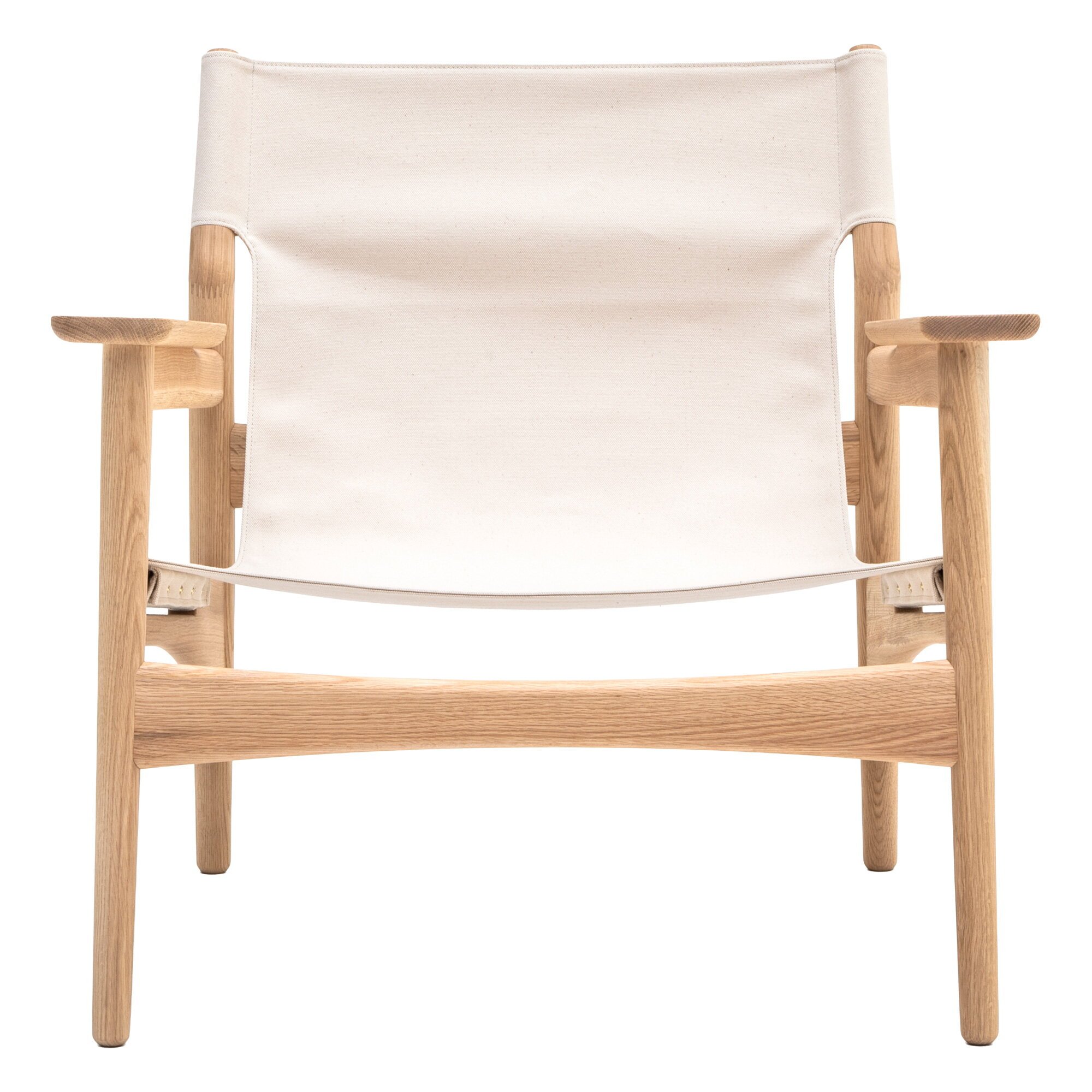 Karimoku Case N-LC02 lounge chair, lacquered oak - natural canvas ...