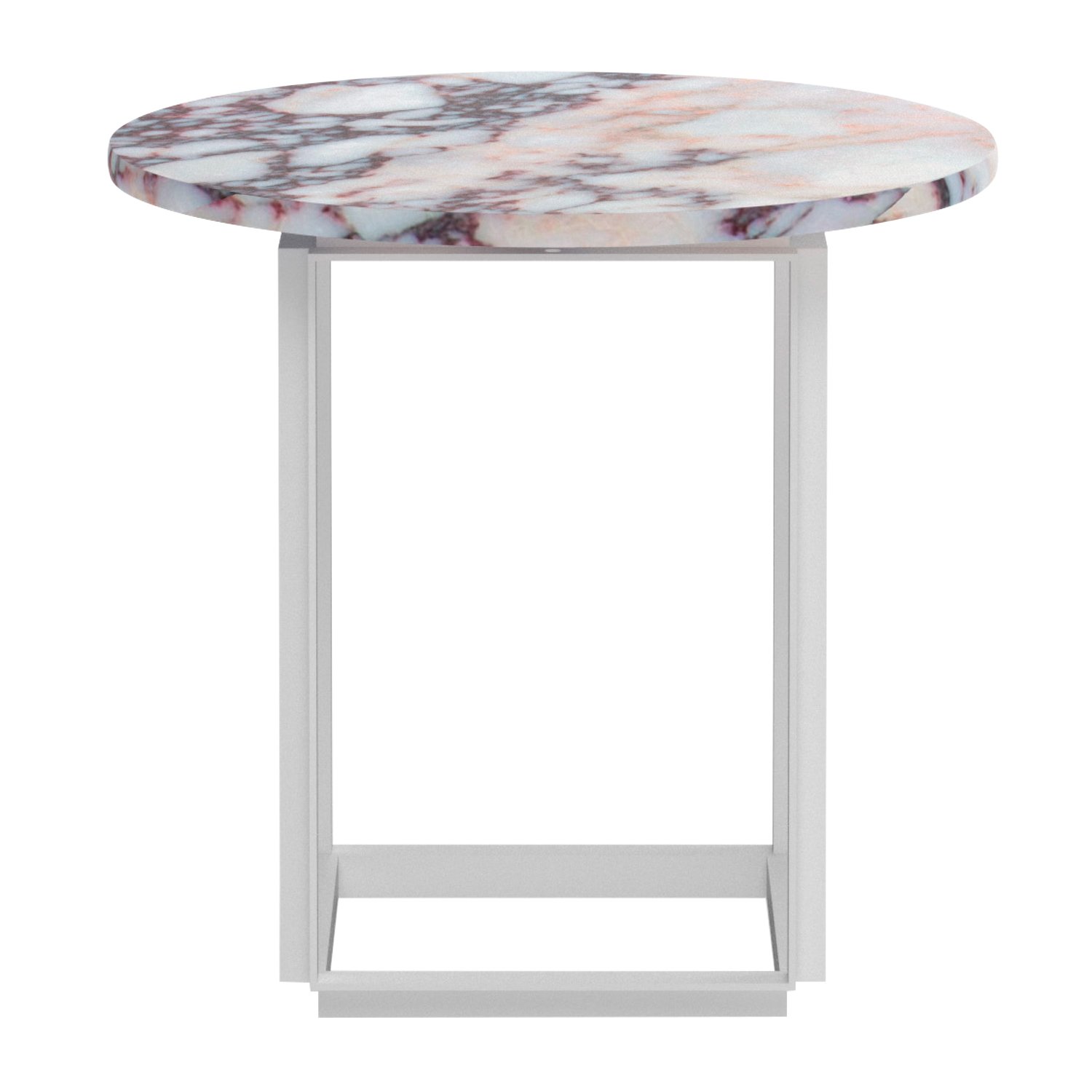 New Works Florence side table, 50 cm, white - white marble Viola ...
