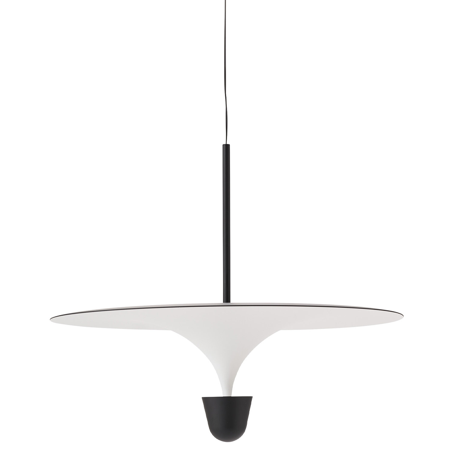 New Works Kantarell pendant lamp, 60 cm, black - white | Finnish Design ...