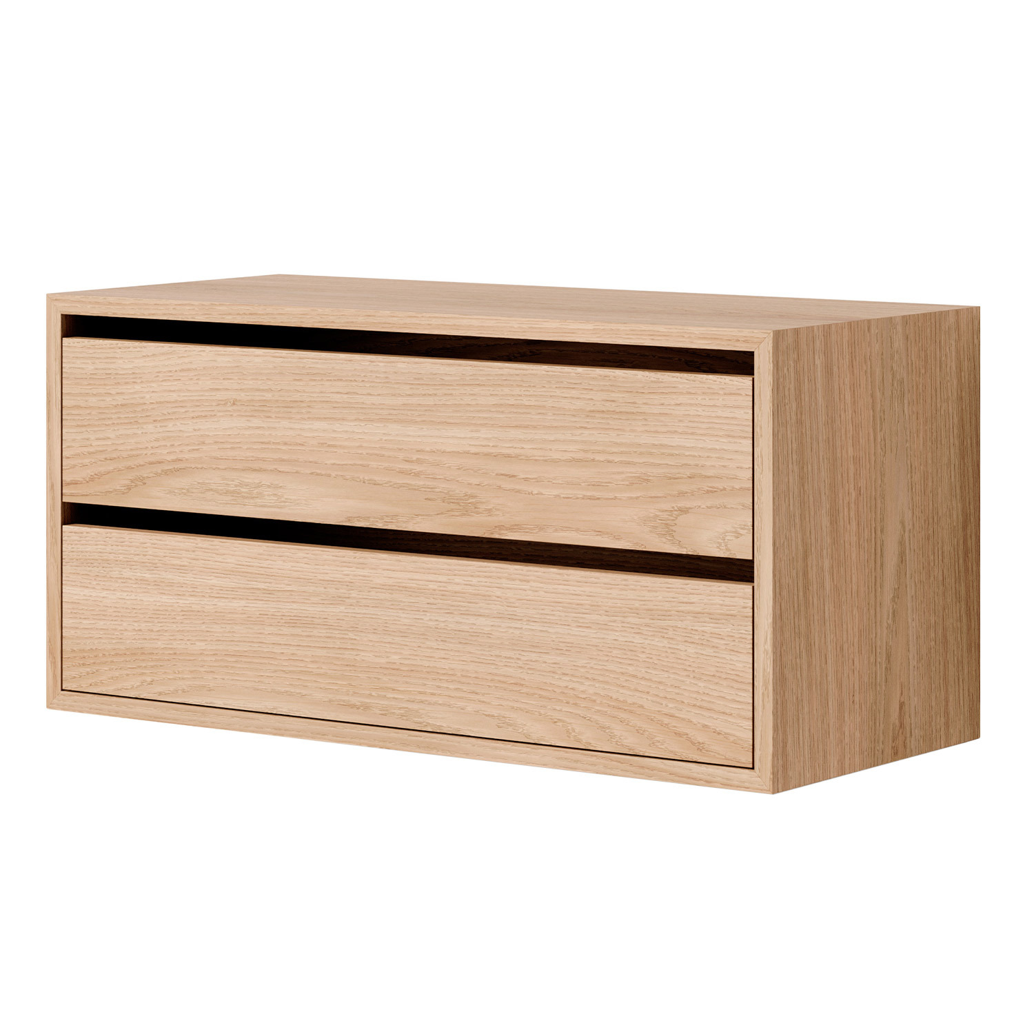New Works cabinet, low with drawers, oak | Finnish Design Shop