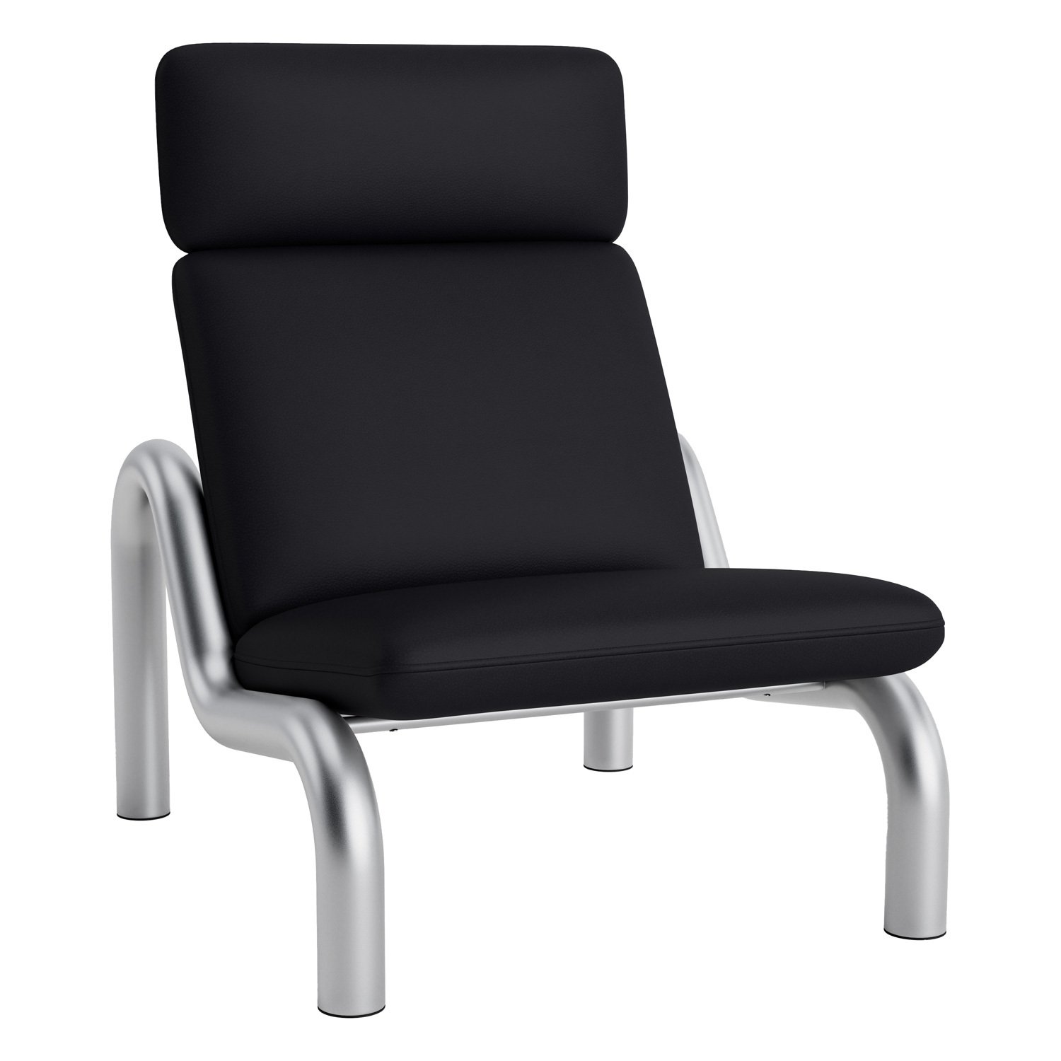 Normann Copenhagen Tube lounge chair, black Ultra leather | Finnish ...