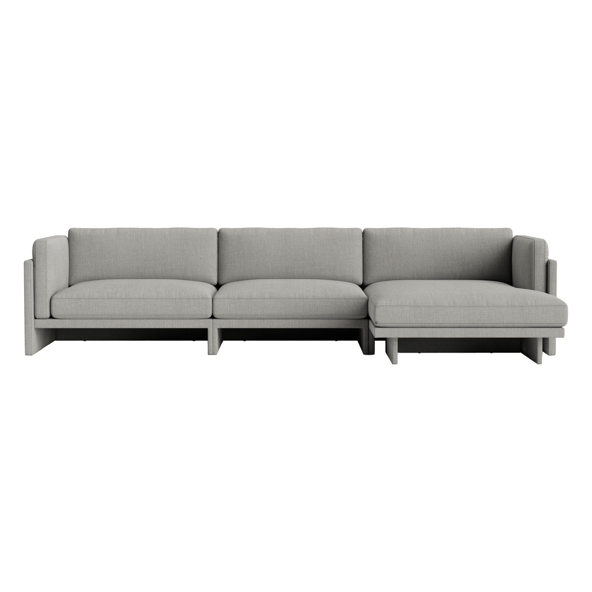 Normann Copenhagen Softy modular sofa, 4-seater, chaise lounge right ...