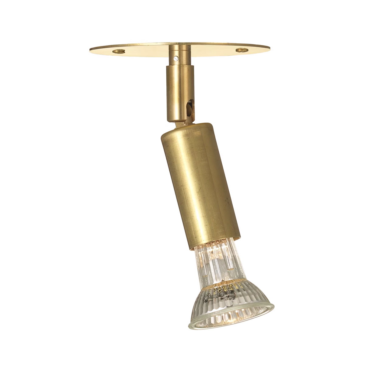 Örsjö Star 1 ceiling/wall lamp, hardwired, recessed, brass | Finnish ...