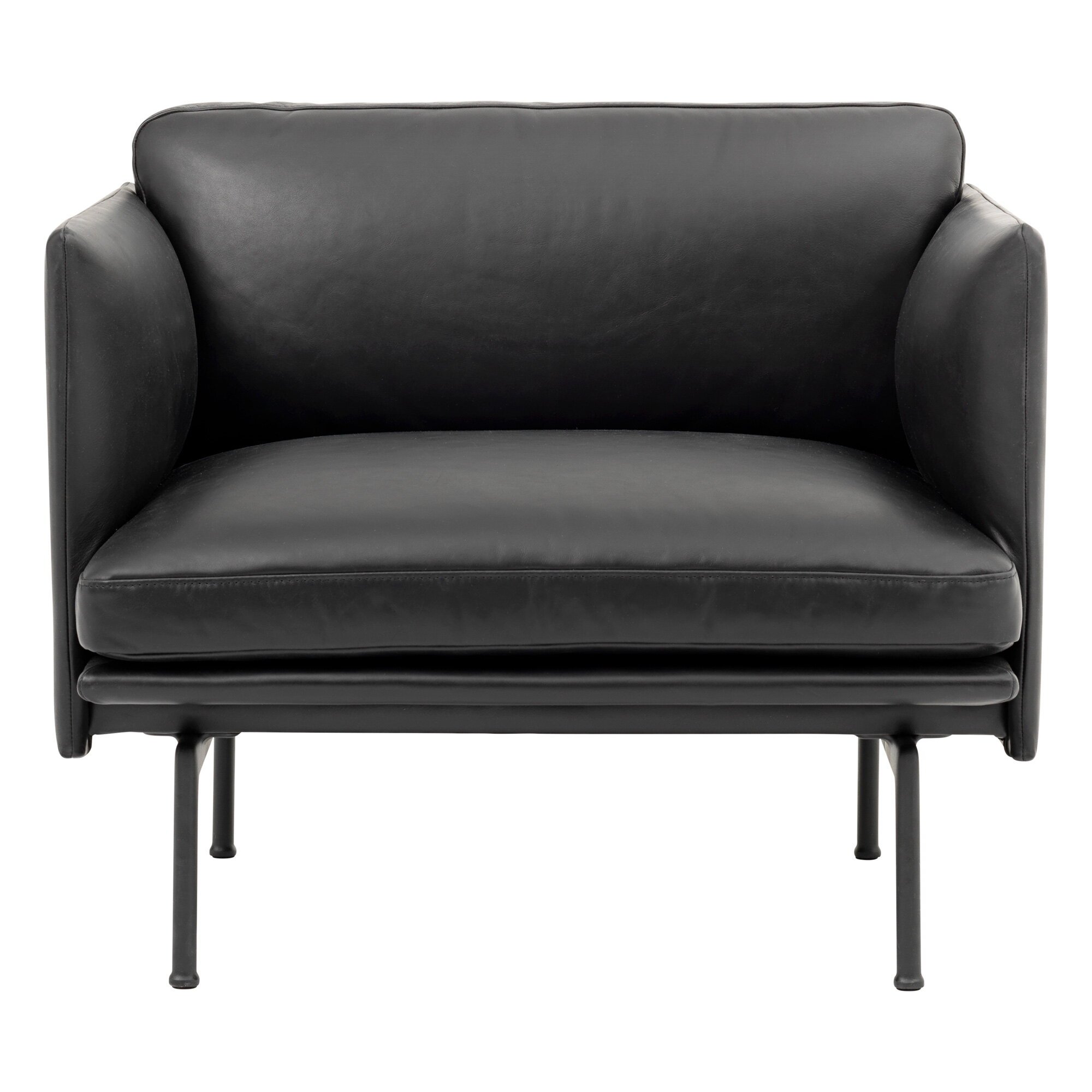 Muuto Outline Studio chair, black - Endure leather black | Finnish ...