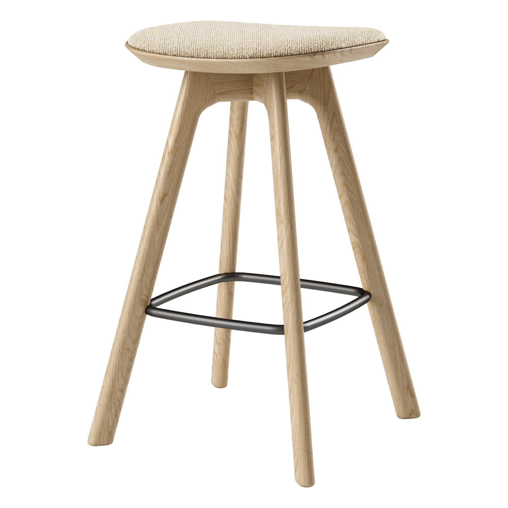 Brdr. Krüger Pauline bar stool, 65 cm, oiled oak - Moss cream | Finnish ...
