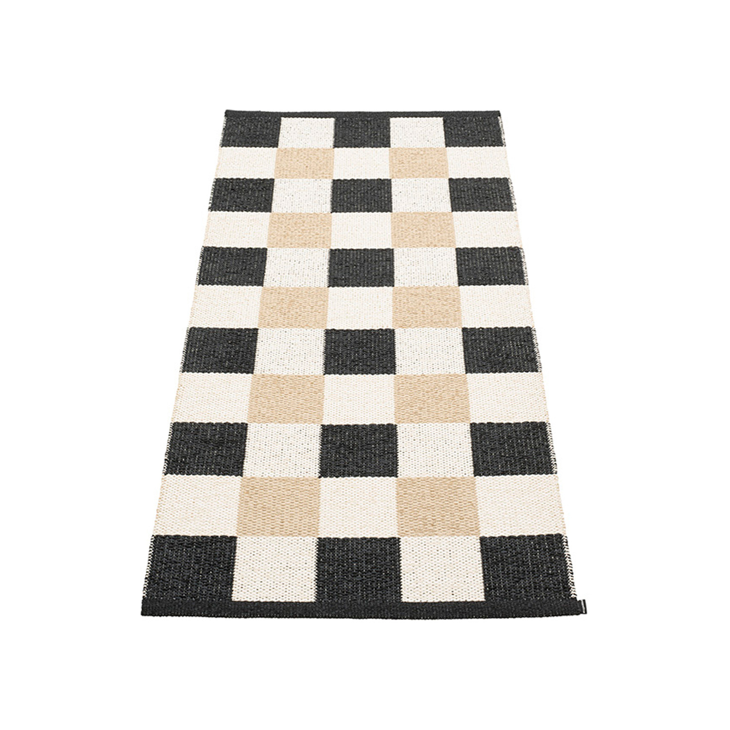 Pappelina Pix rug, 70 x 160 cm, black - vanilla - beige | Finnish ...