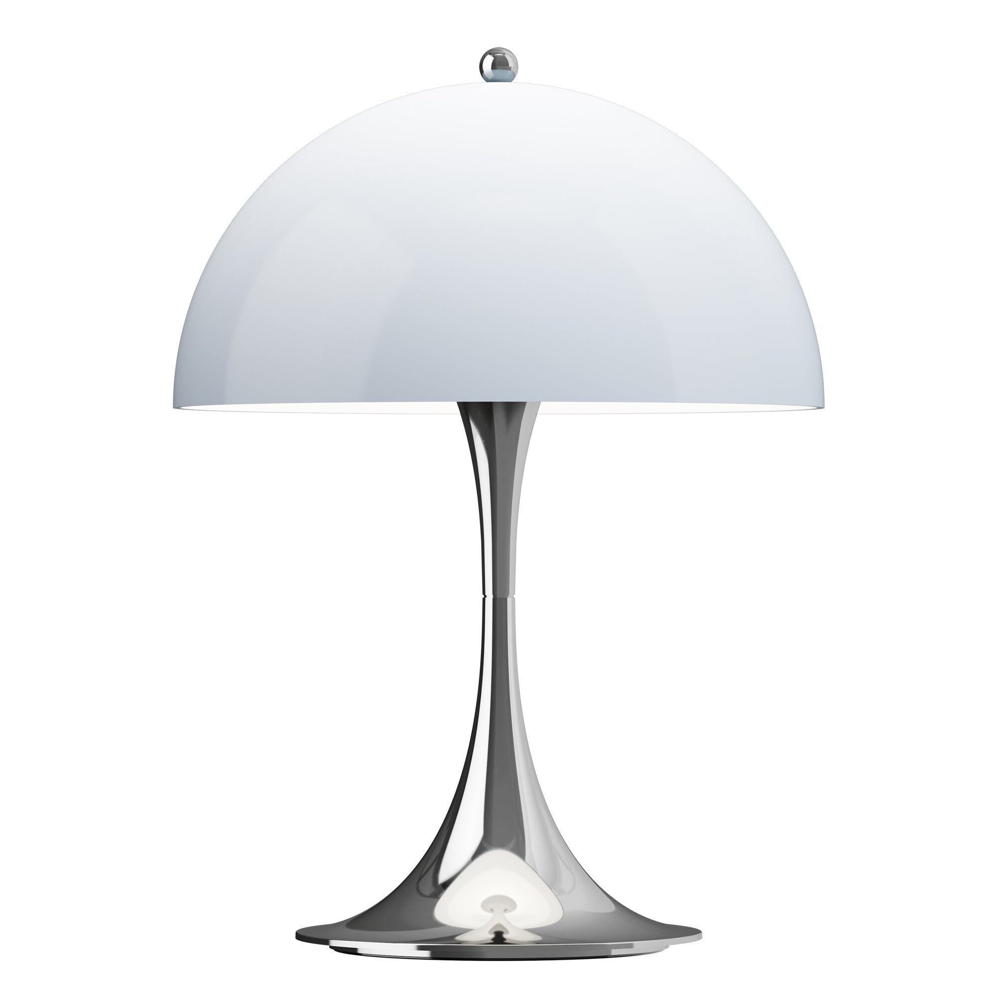 Louis Poulsen Panthella 250 Portable table lamp, chrome - opal blue ...