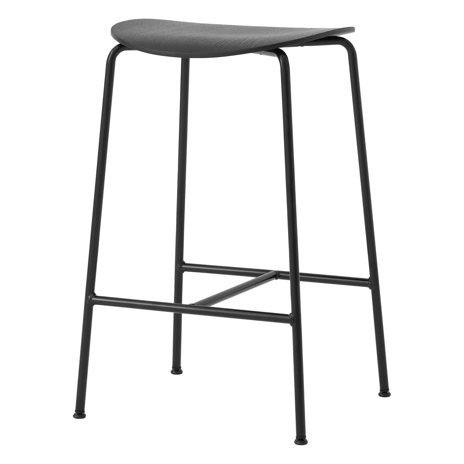 &Tradition Pavilion AV37 counter stool, 68 cm, black lacquered oak ...