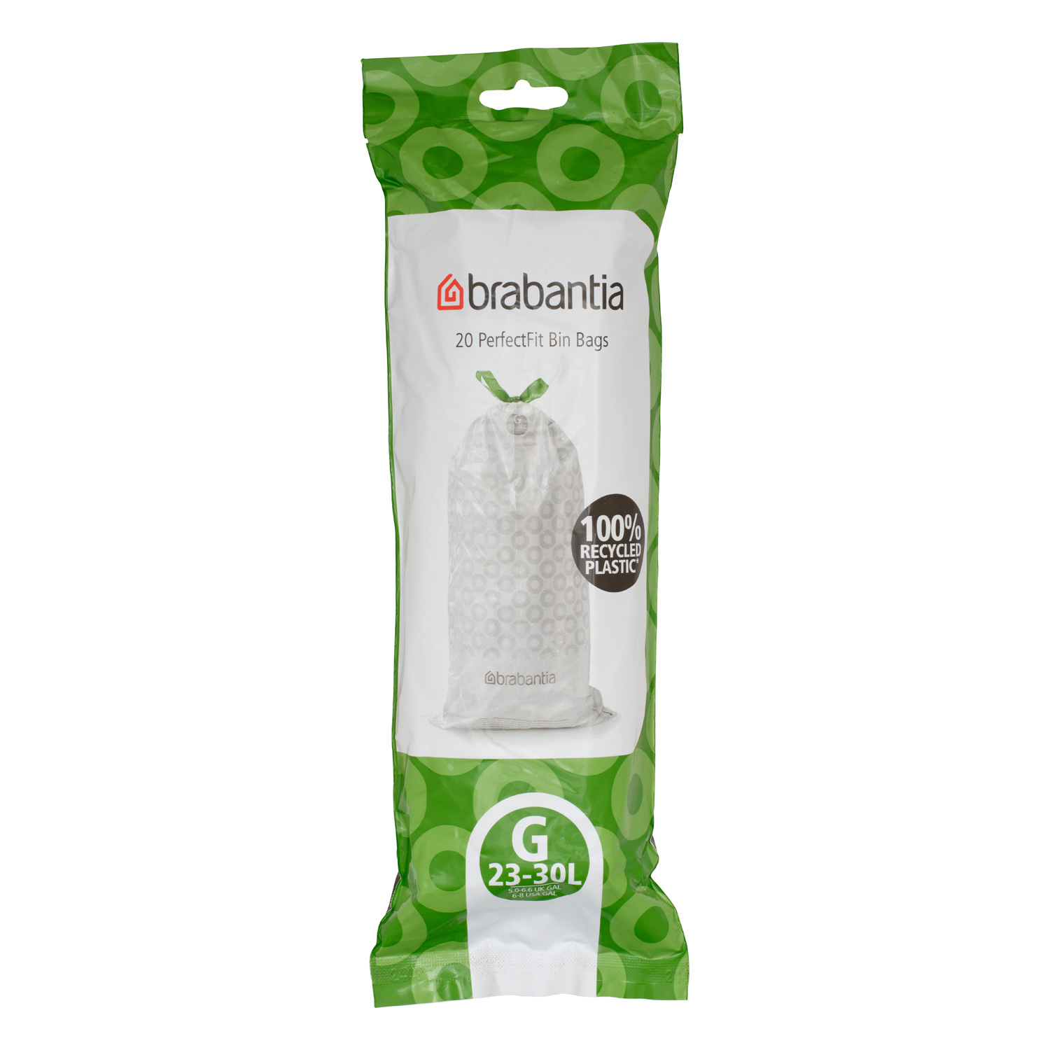 Brabantia PerfectFit bin liners, 120 pcs, white | Finnish Design Shop