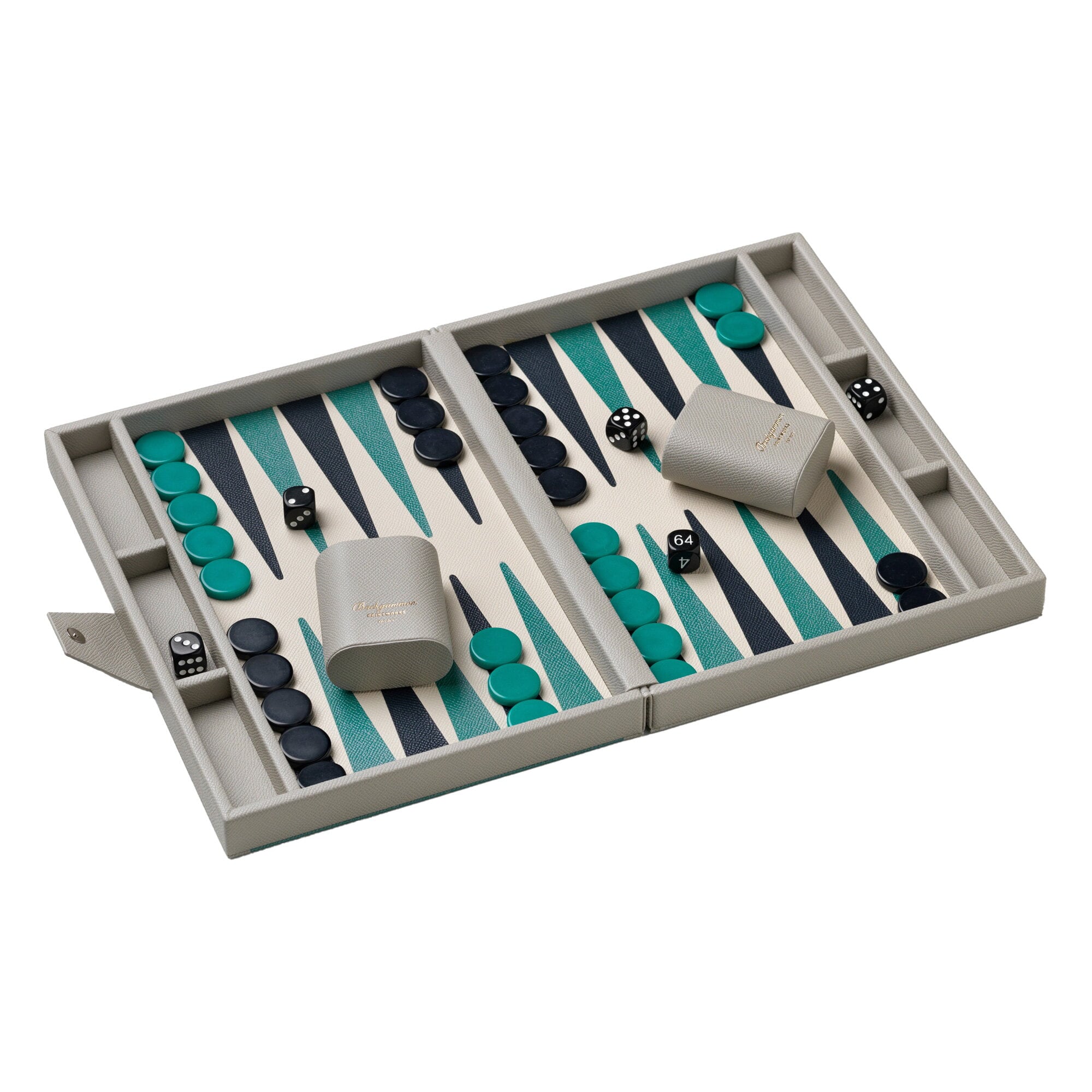 Printworks Reverra - Backgammon, grey - green | Finnish Design Shop