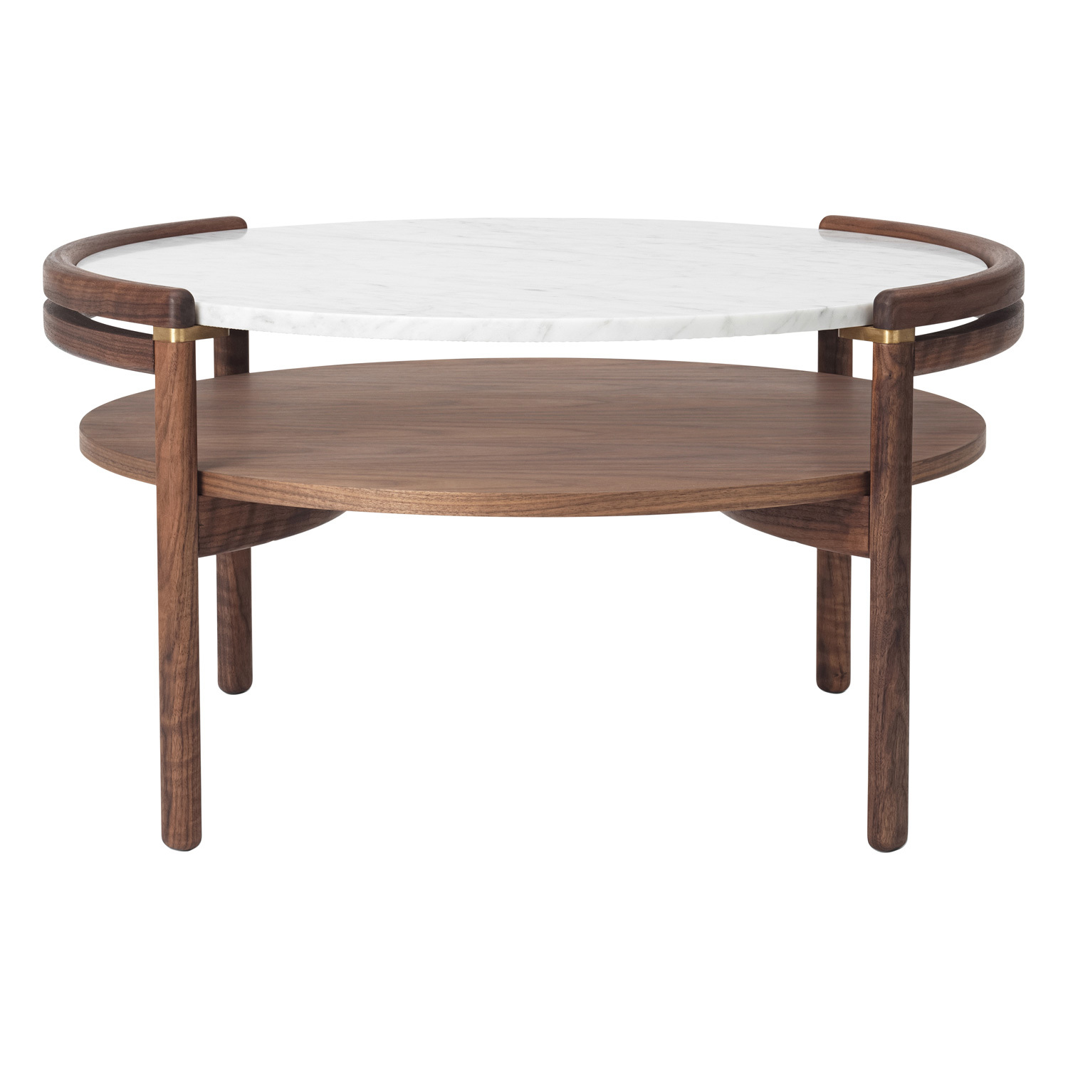 Carl Hansen & Søn RF1905 Sideways coffee table, walnut - Bianco Carrara ...