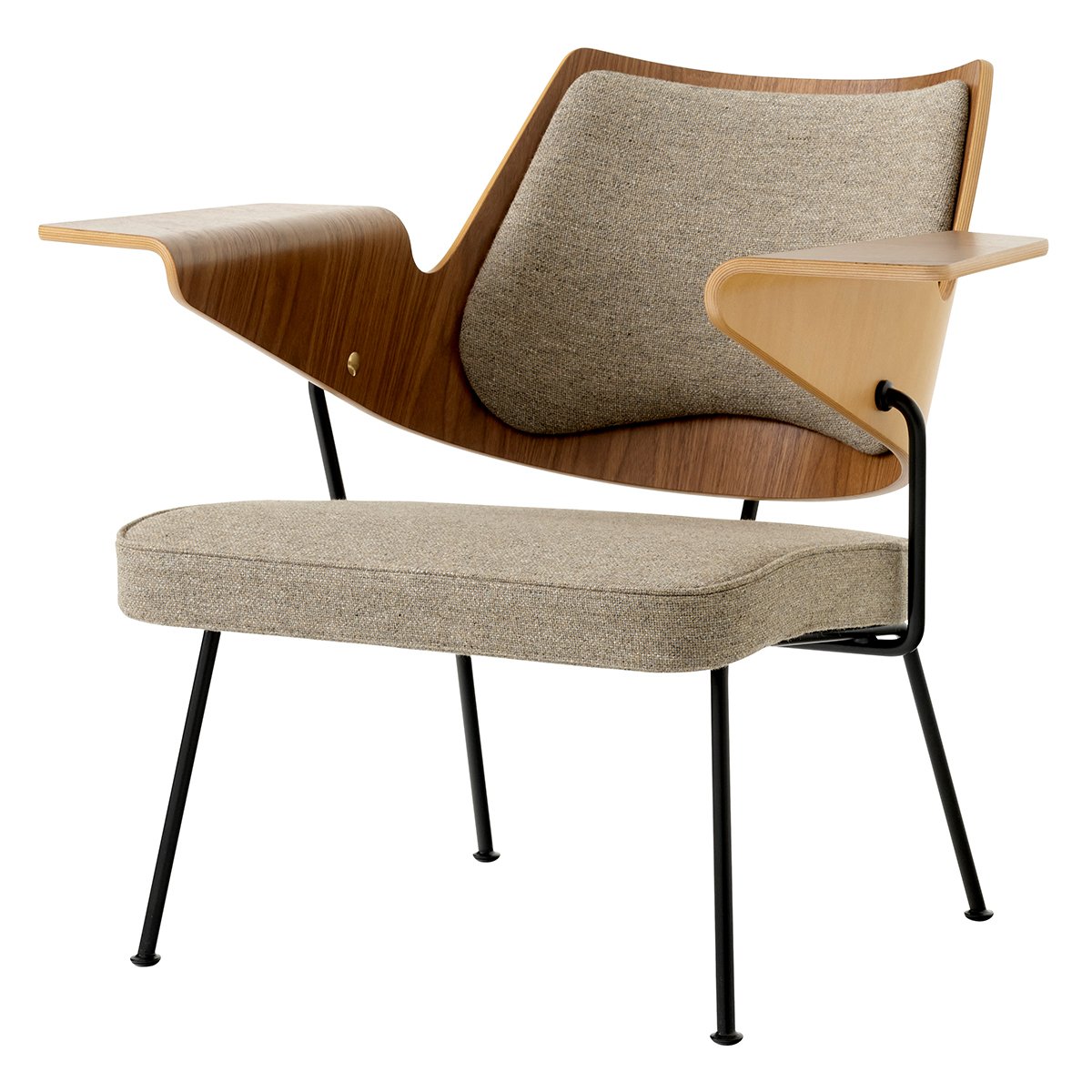 &Tradition RFH RD8 lounge chair, walnut and beech veneer - brown ...