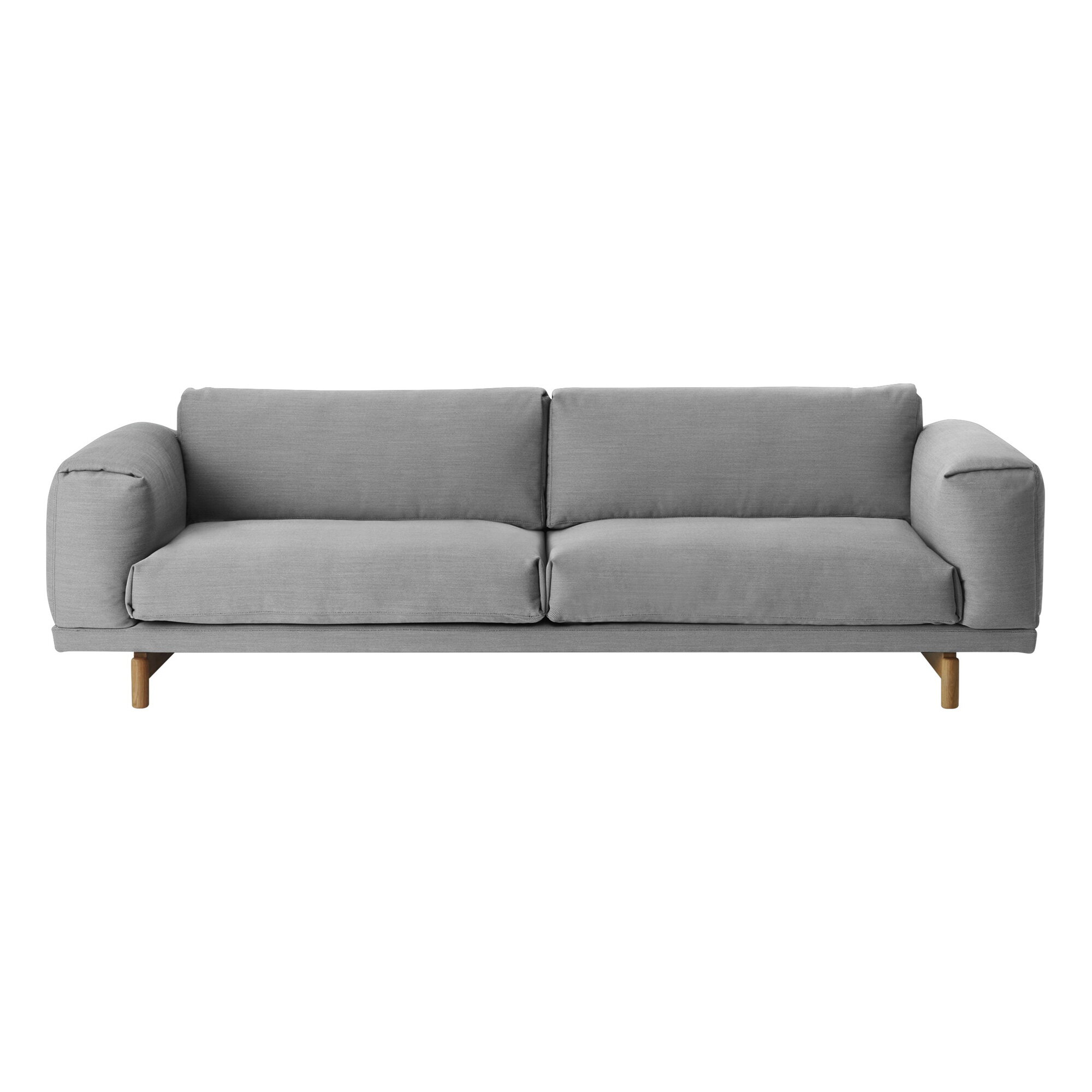 Muuto Rest sofa, 3-seater, oak - Steelcut Trio 133 | Finnish Design Shop UK