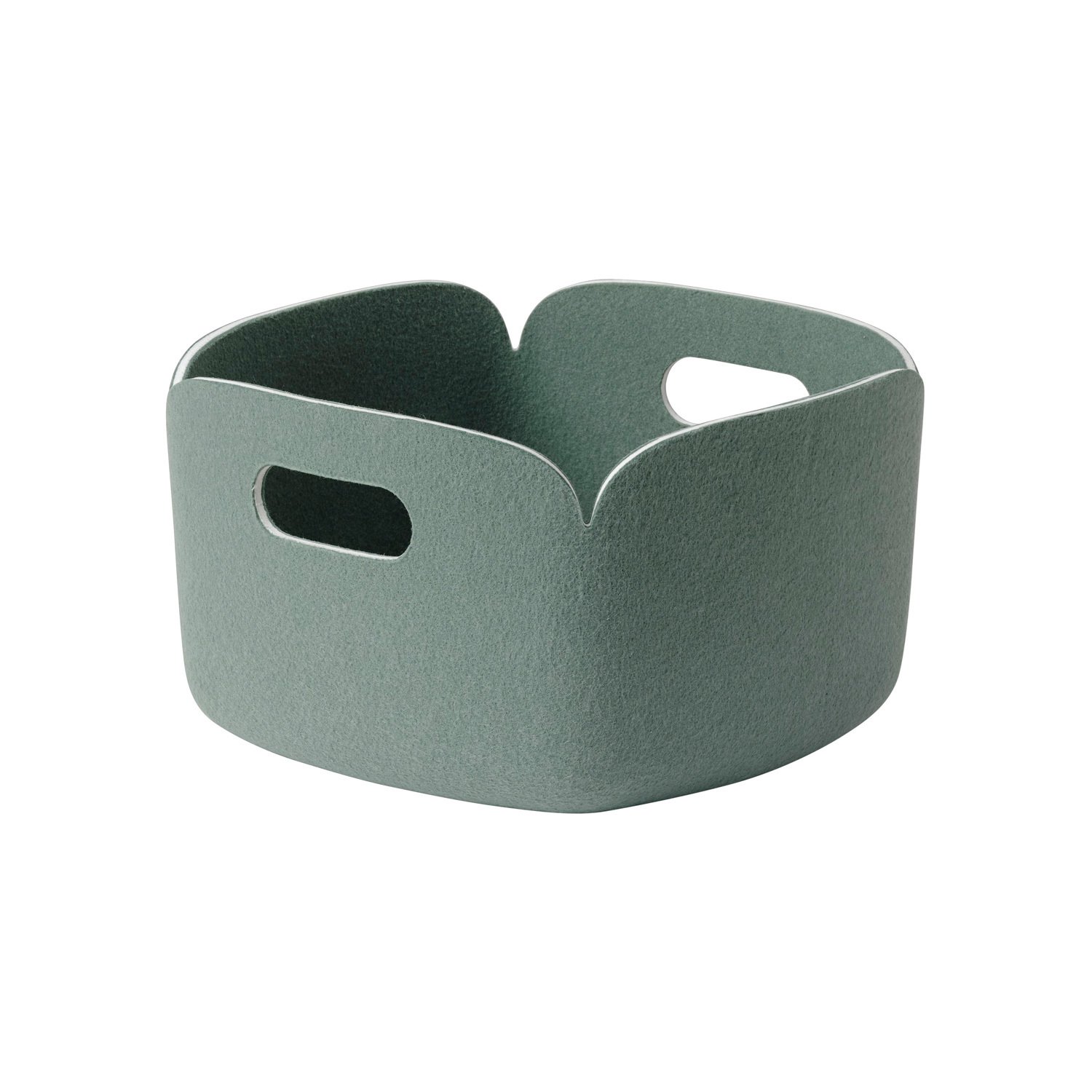 Muuto Restore storage basket, 28 x 28 cm, dusty green | Finnish Design Shop