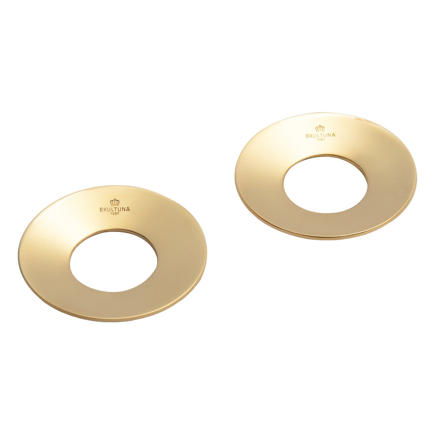 Skultuna Drip plate, large, set of 2, polished brass | Finnish Design Shop
