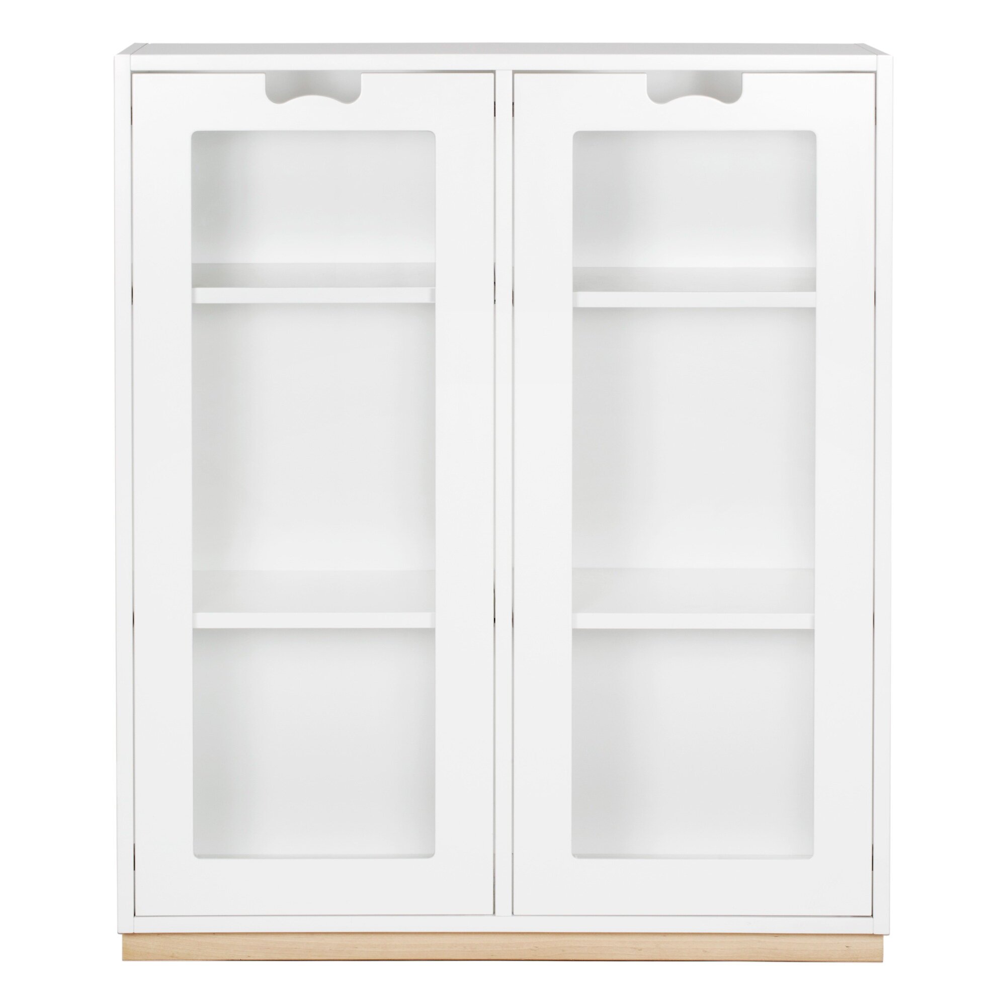 Asplund Snow cabinet E, glass doors, white | Finnish Design Shop