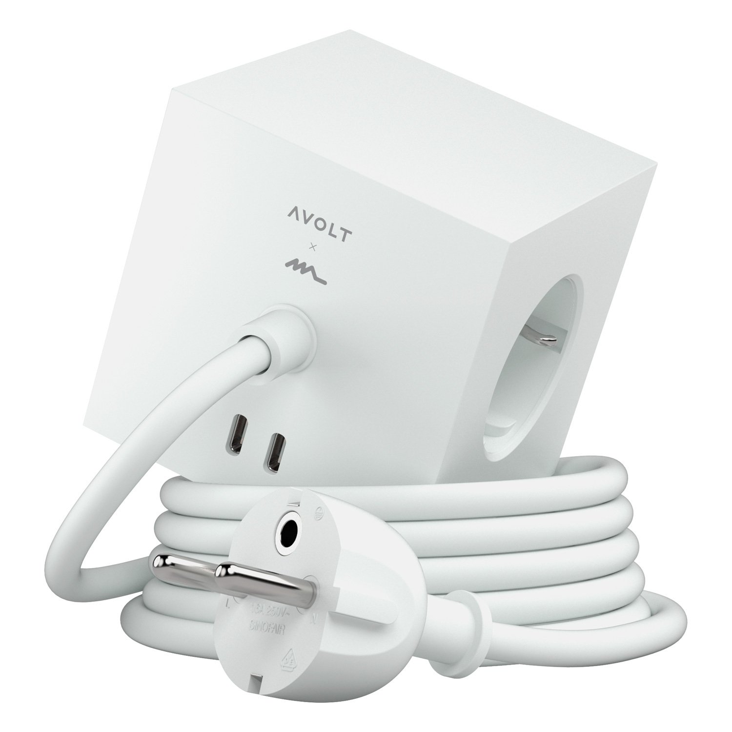 Avolt Square 1 USB-C extension cord, 3 m, opal white, Avolt x ...